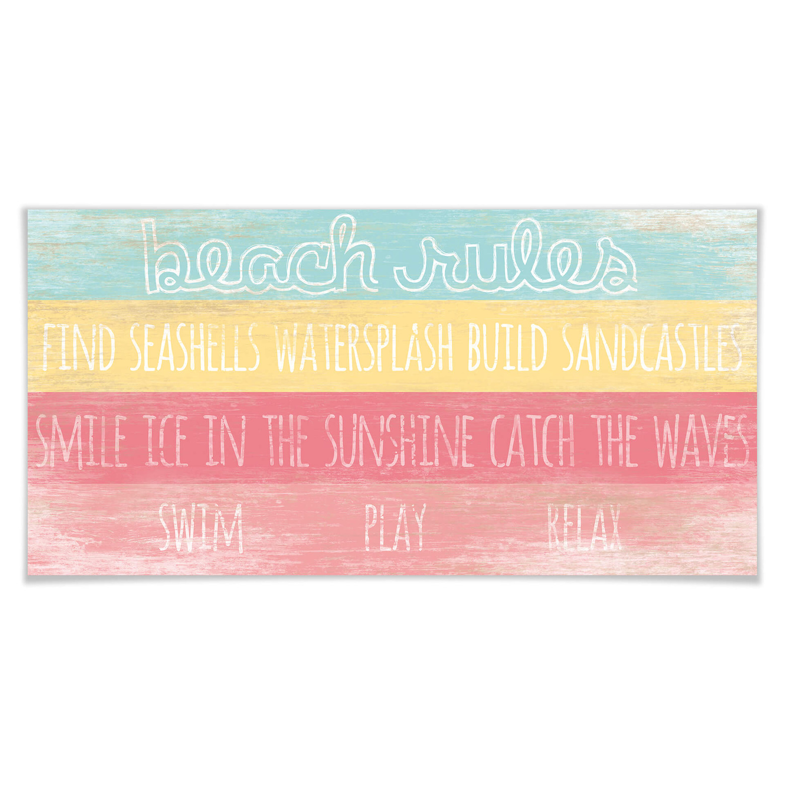 Poster Beach Rules | wall-art.de