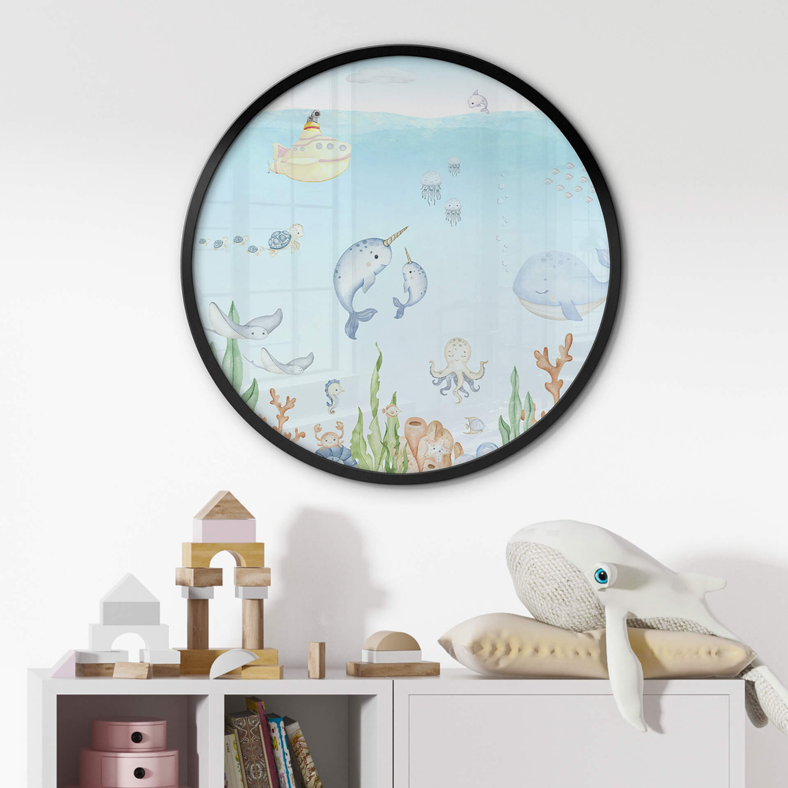 Poster Oliver Robins - Friends Underwater | wall-art.com