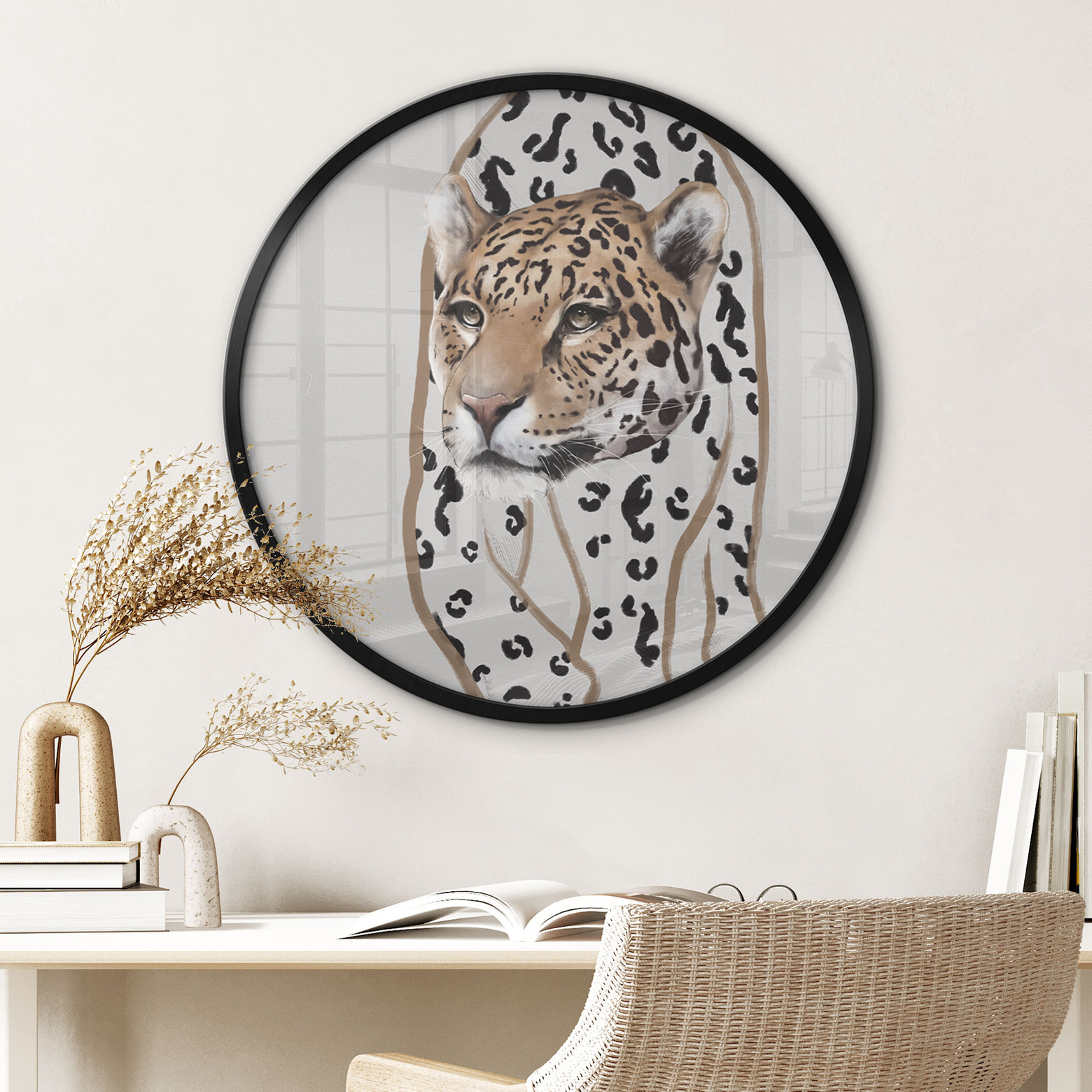 Poster Illustration de léopard - Roberg | wall-art.fr