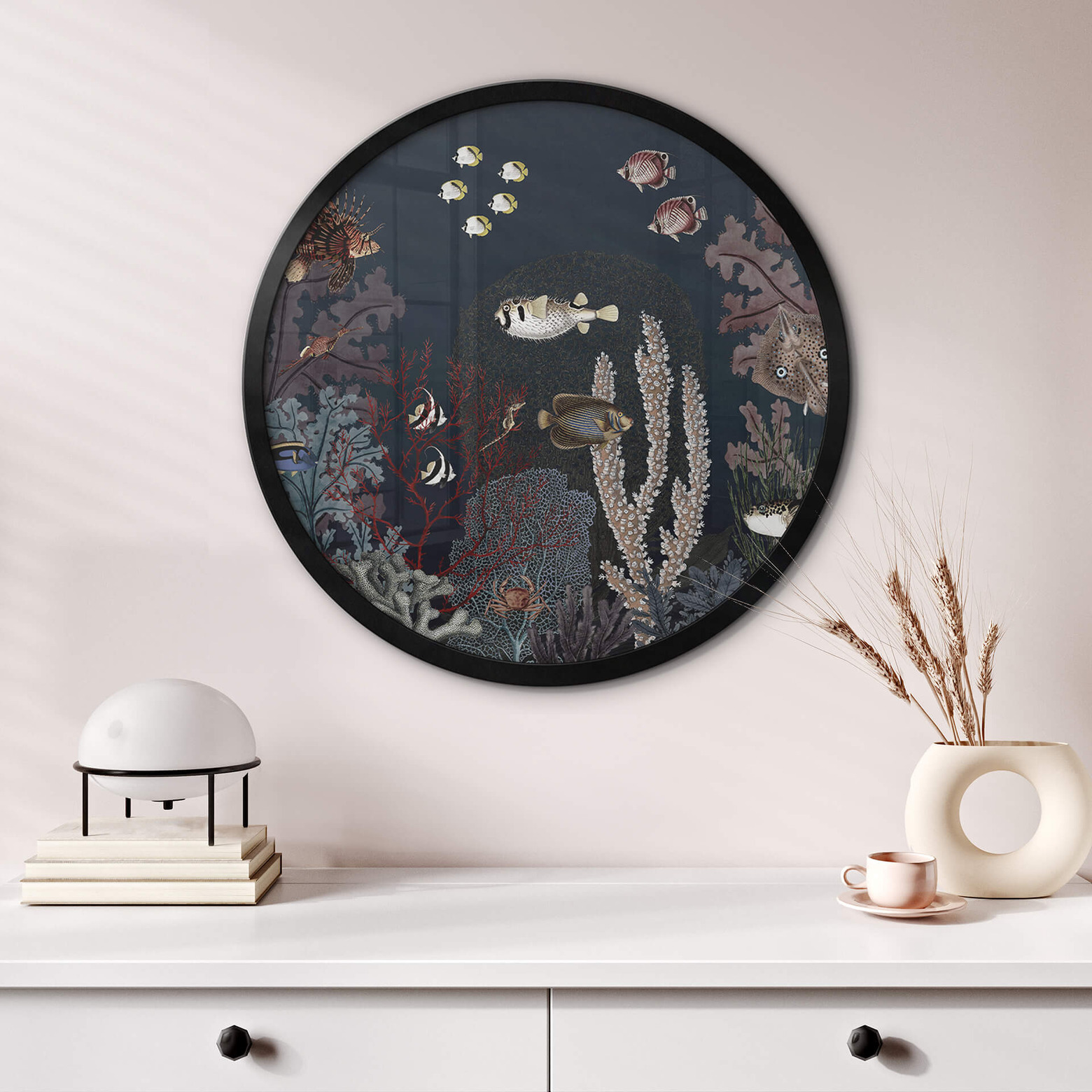 Poster Sir Edward - Tief im Ozean - Rund | wall-art.de