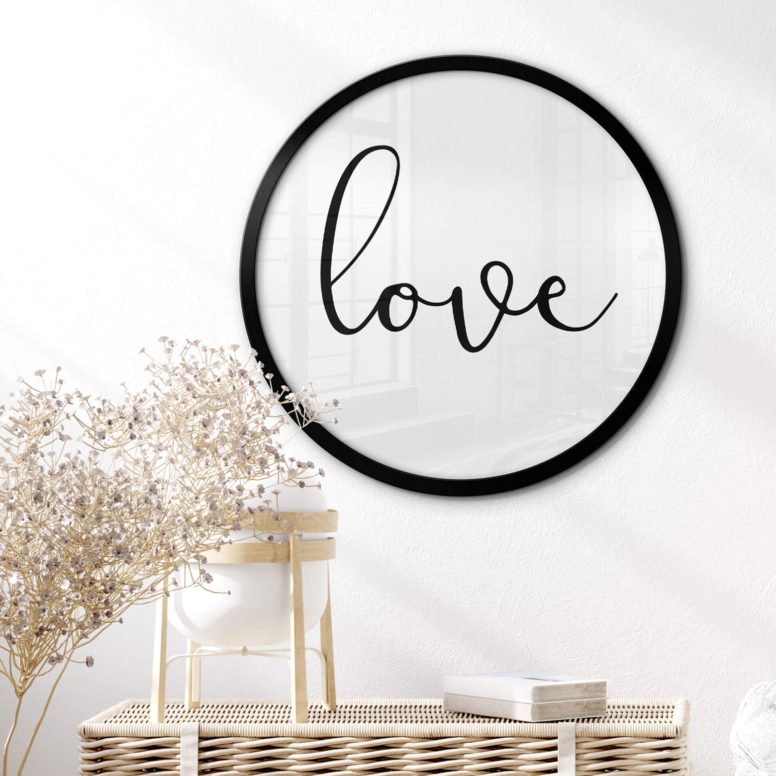 Poster Handwritten Love - Rund | wall-art.de