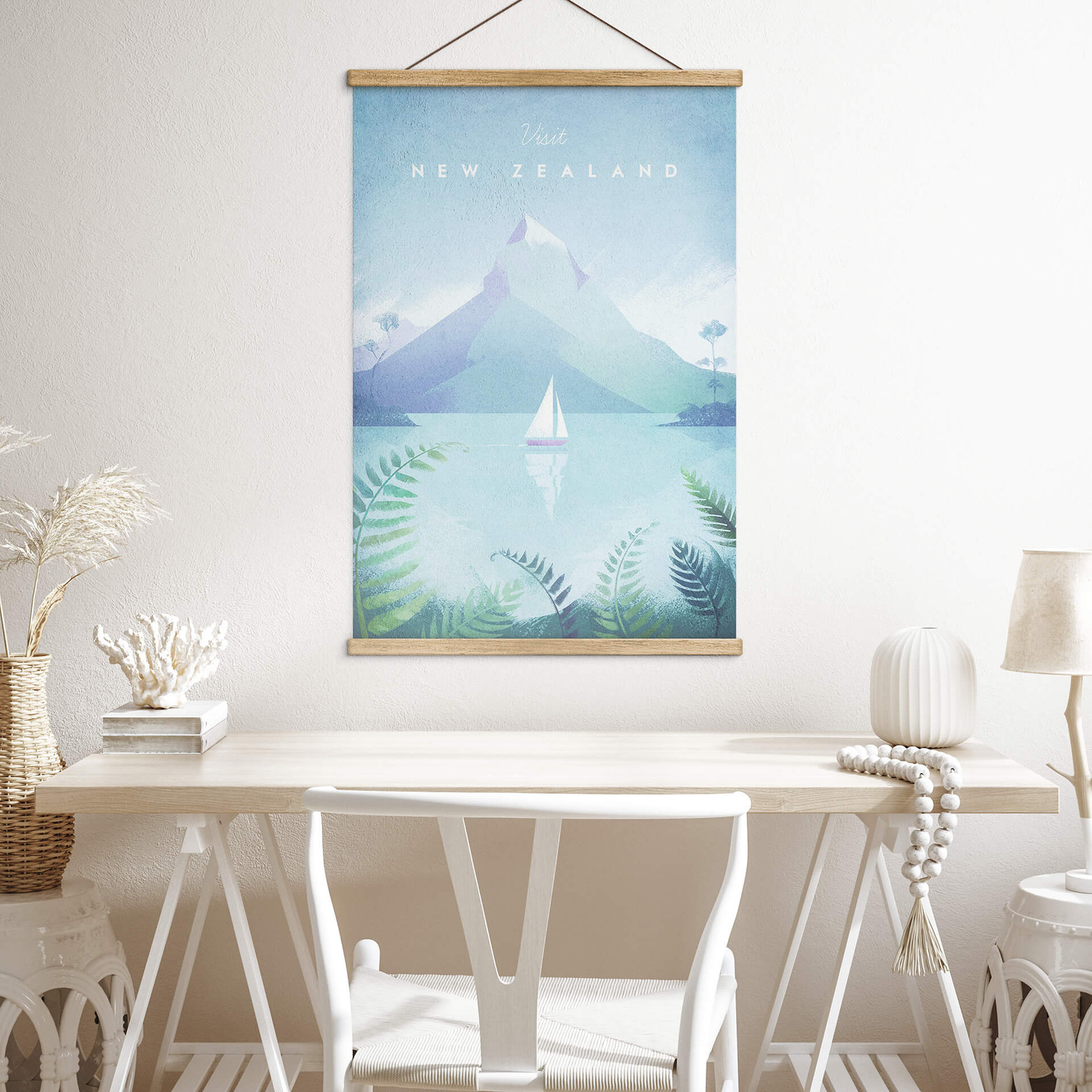 Textile poster Rivers - New Zealand | wall-art.com