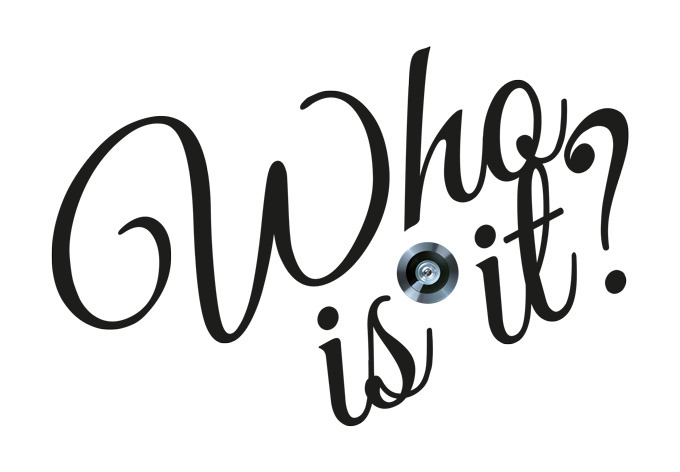 Wandtatoto Türspion Who is it? - schöne Deko für die Tür | wall-art.de