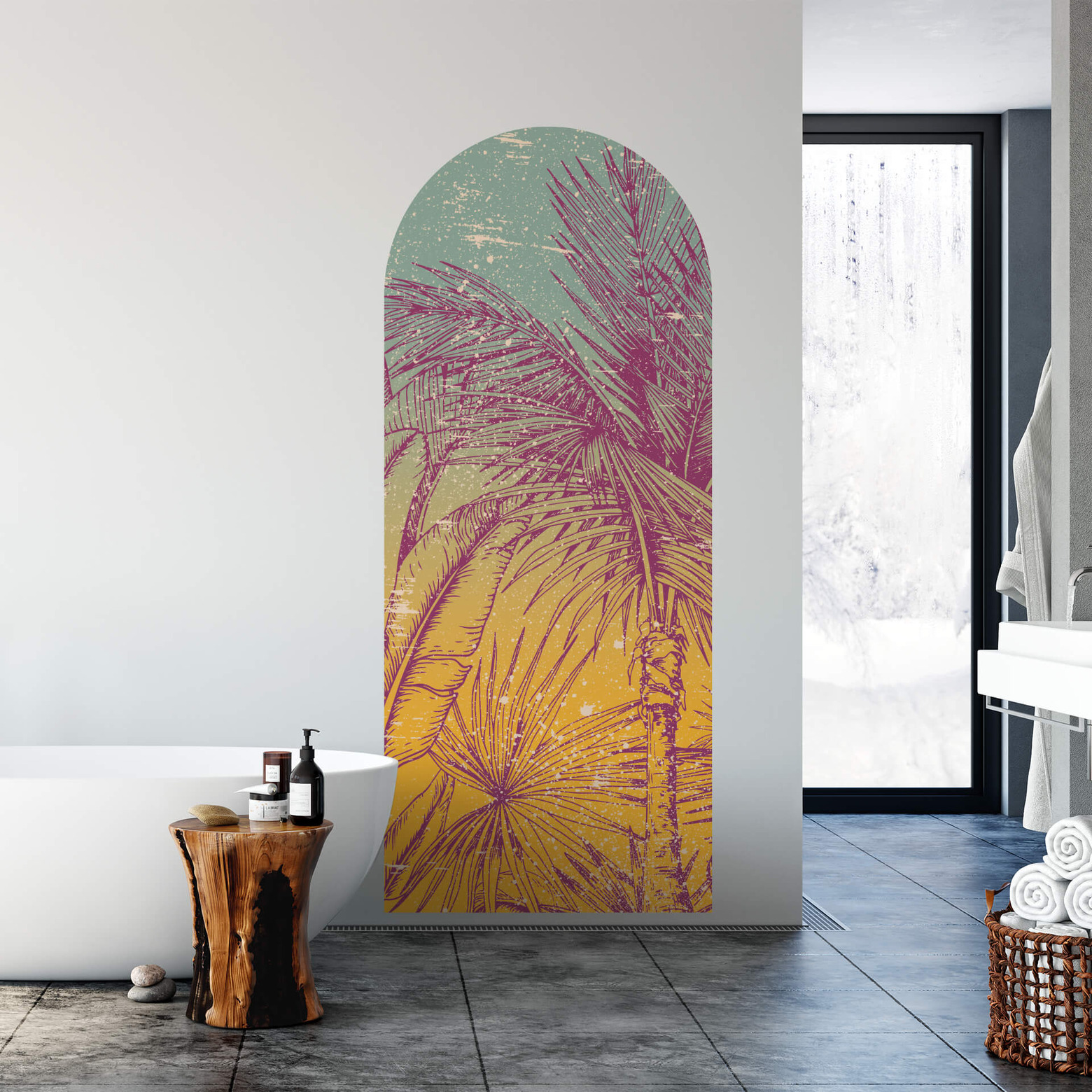 Sticker Mural Palm Tree Arch | wall-art.fr