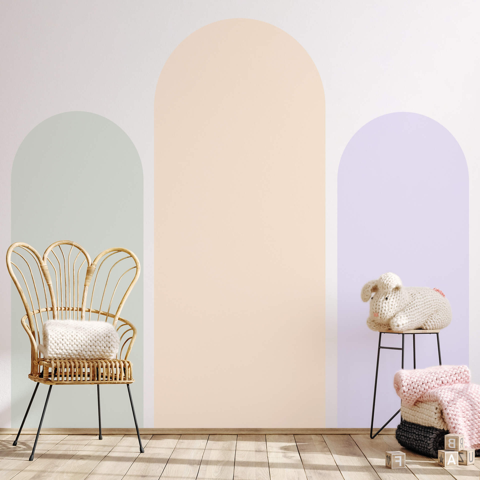 Wall Sticker Rundbue smal - sand | wall-art.dk