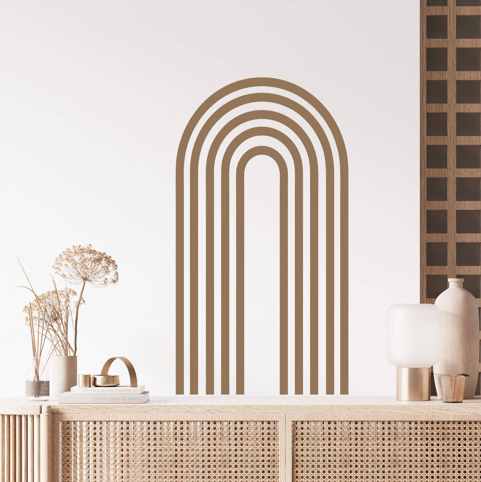 Wandtattoo Boho Bogen Linien einfarbig | wall-art.de