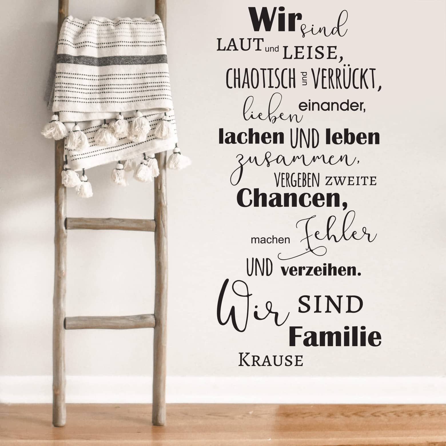 Wandtattoo Wir sind laut und leise + Wunschname | wall-art.de