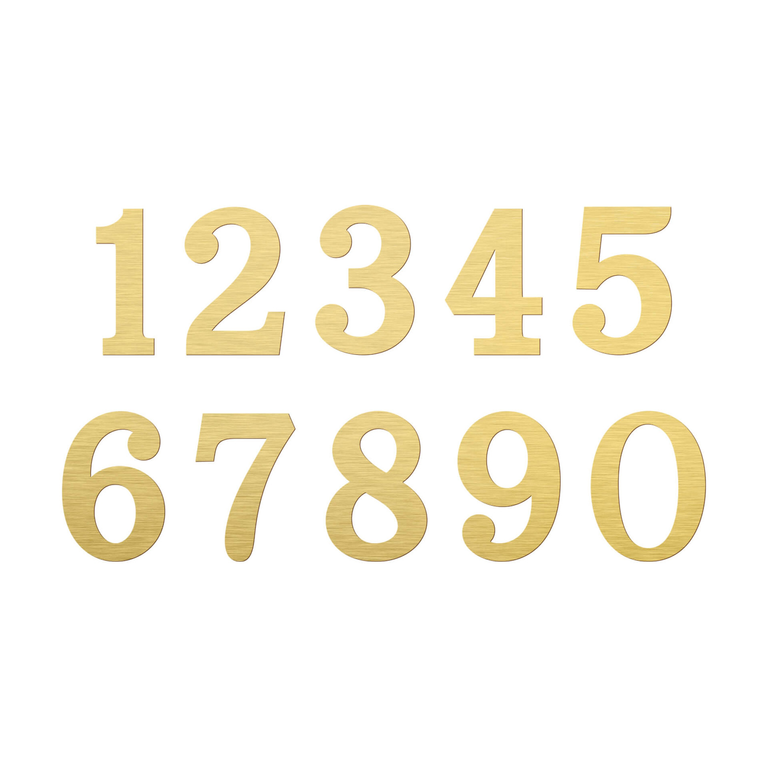 Alu-Dibond Goud Effect - Cijfers | wall-art.nl