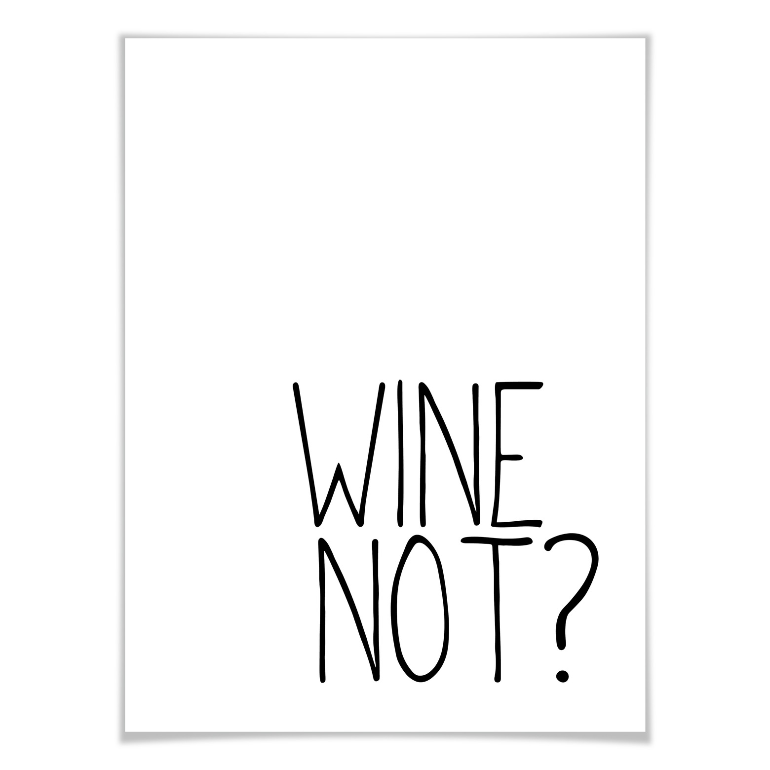 Poster Wine Not | wall-art.nl