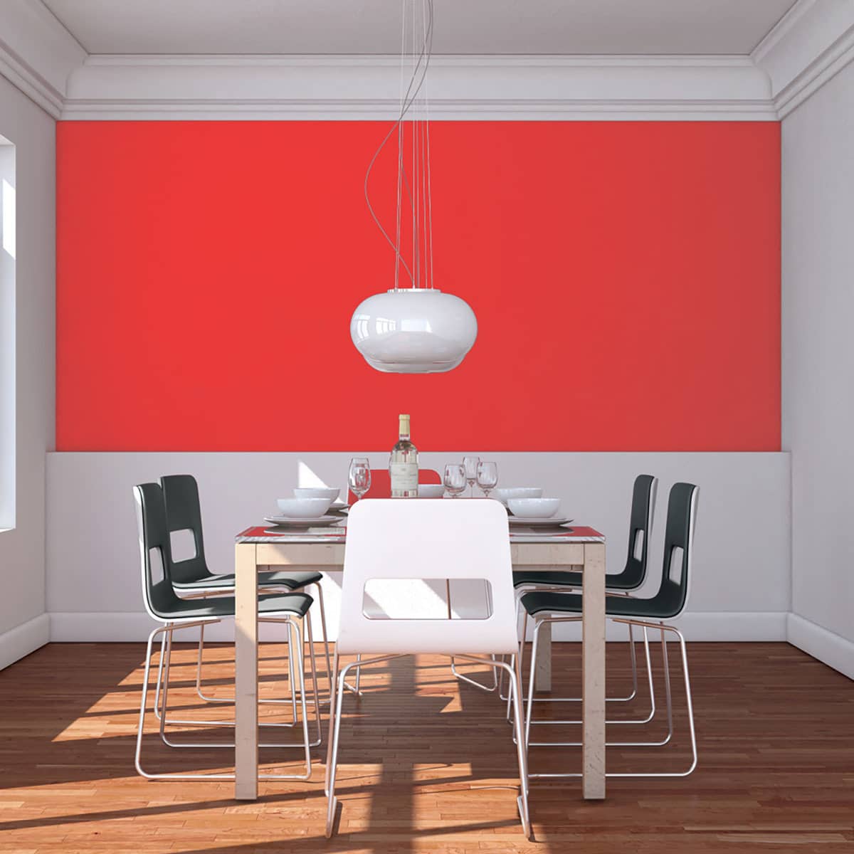 Peinture murale pour intérieur mate WALLCOVER Couleurs Rouge | wall-art.fr