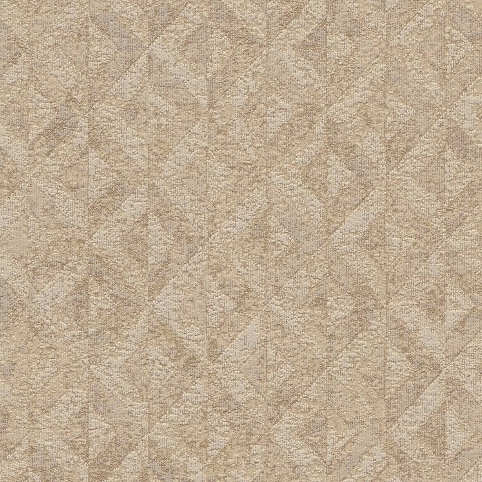mønstret tapet med tern beige guld - grafisk tapet blankt | wall-art.dk