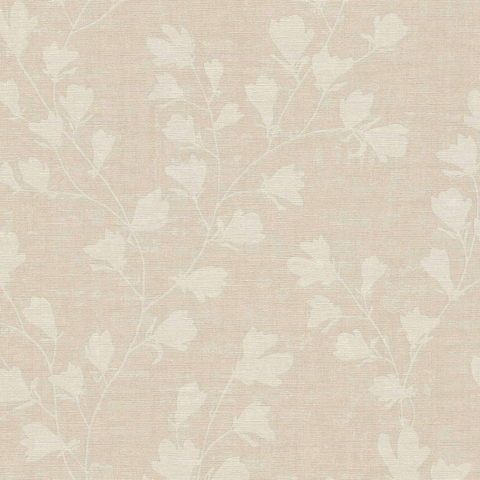 Blatt Tapete Beige modern - florale Blätter Vliestapete Blumen | wall ...