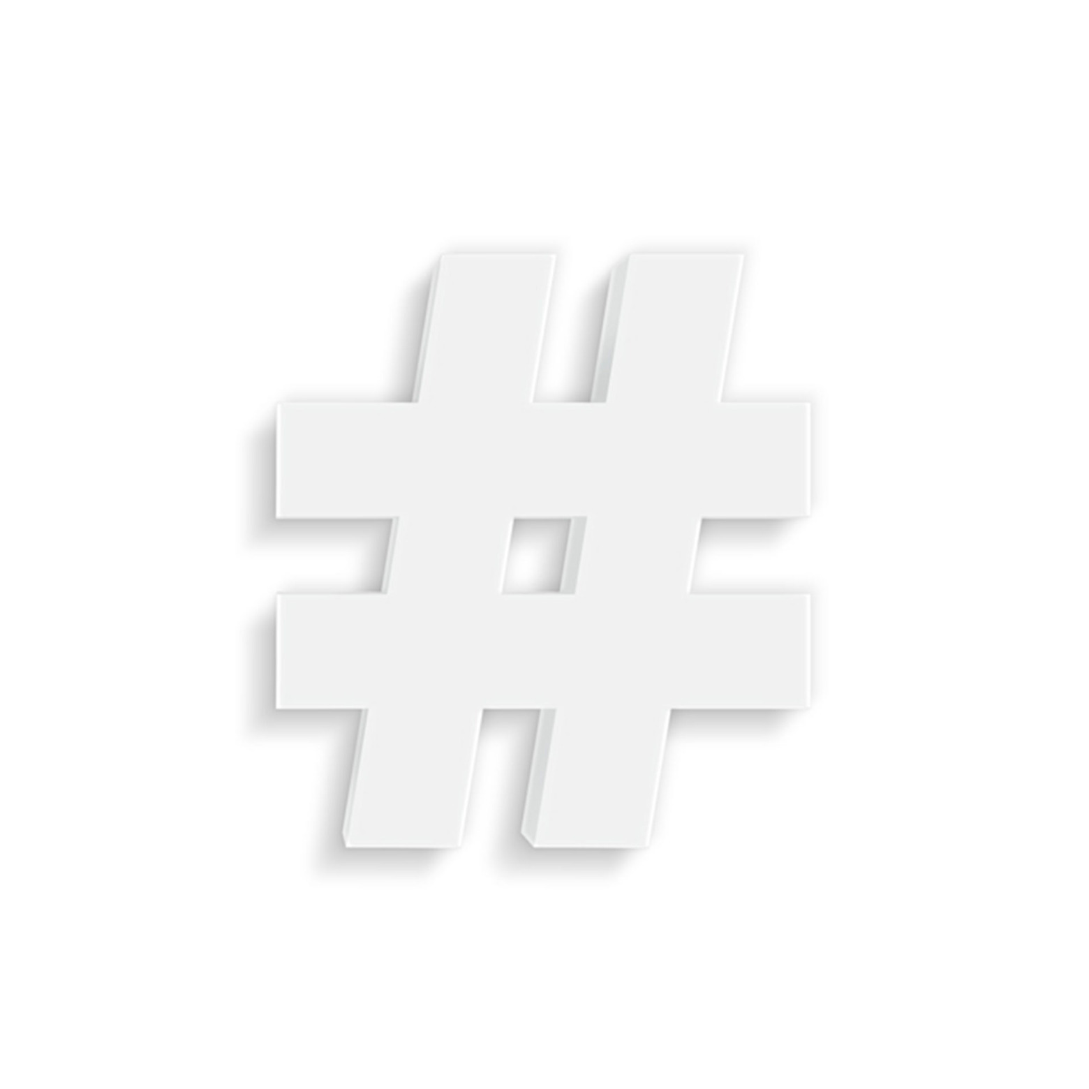 3D-Zeichen Hashtag | wall-art.de