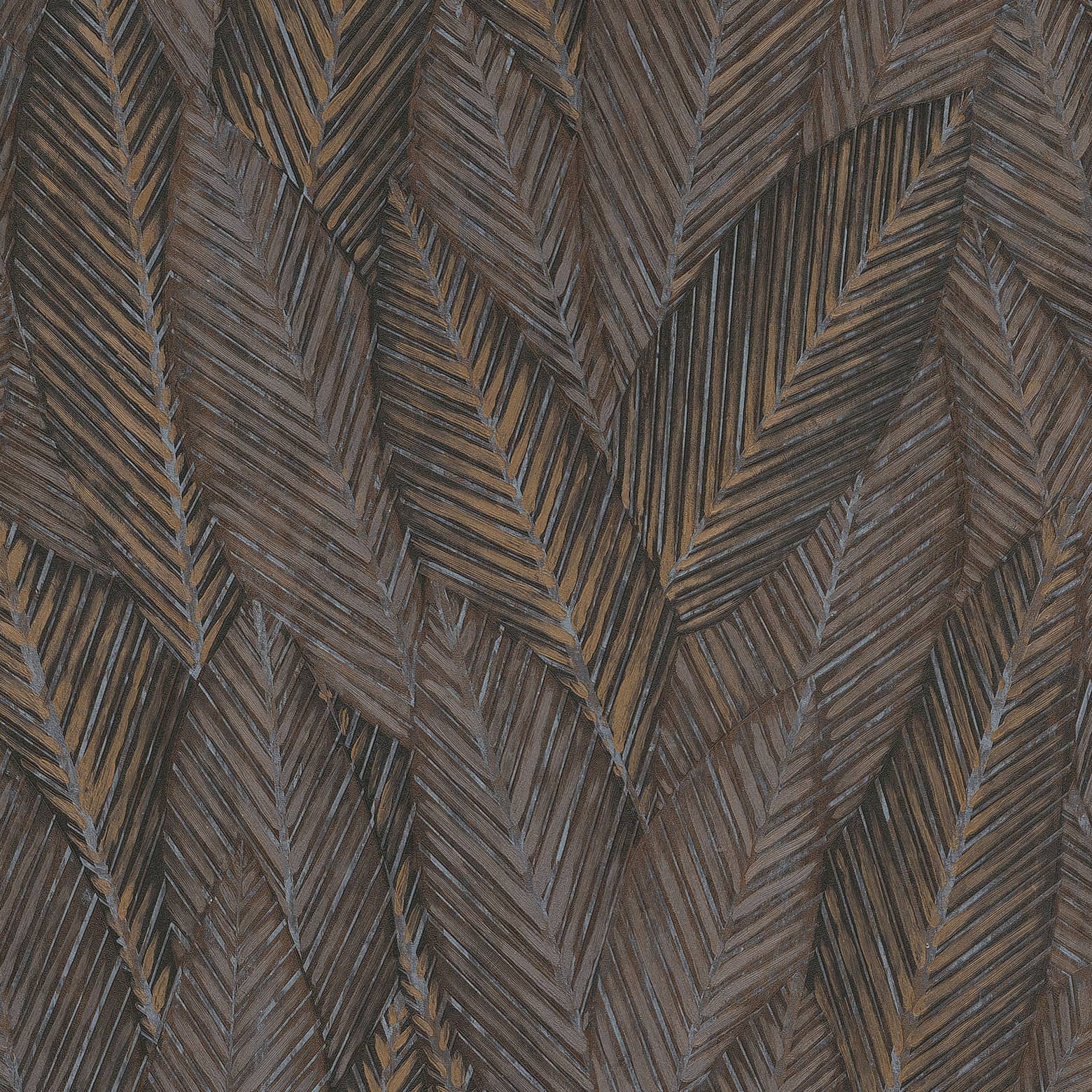 Behang met bladeren, behang met patroon, Vliesbehang Erismann ...