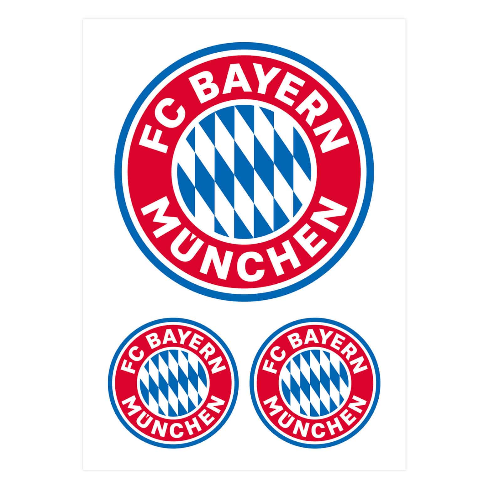 Sticker Mural FC Bayern Logo (3 pièces) 50x70 cm | wall-art.fr