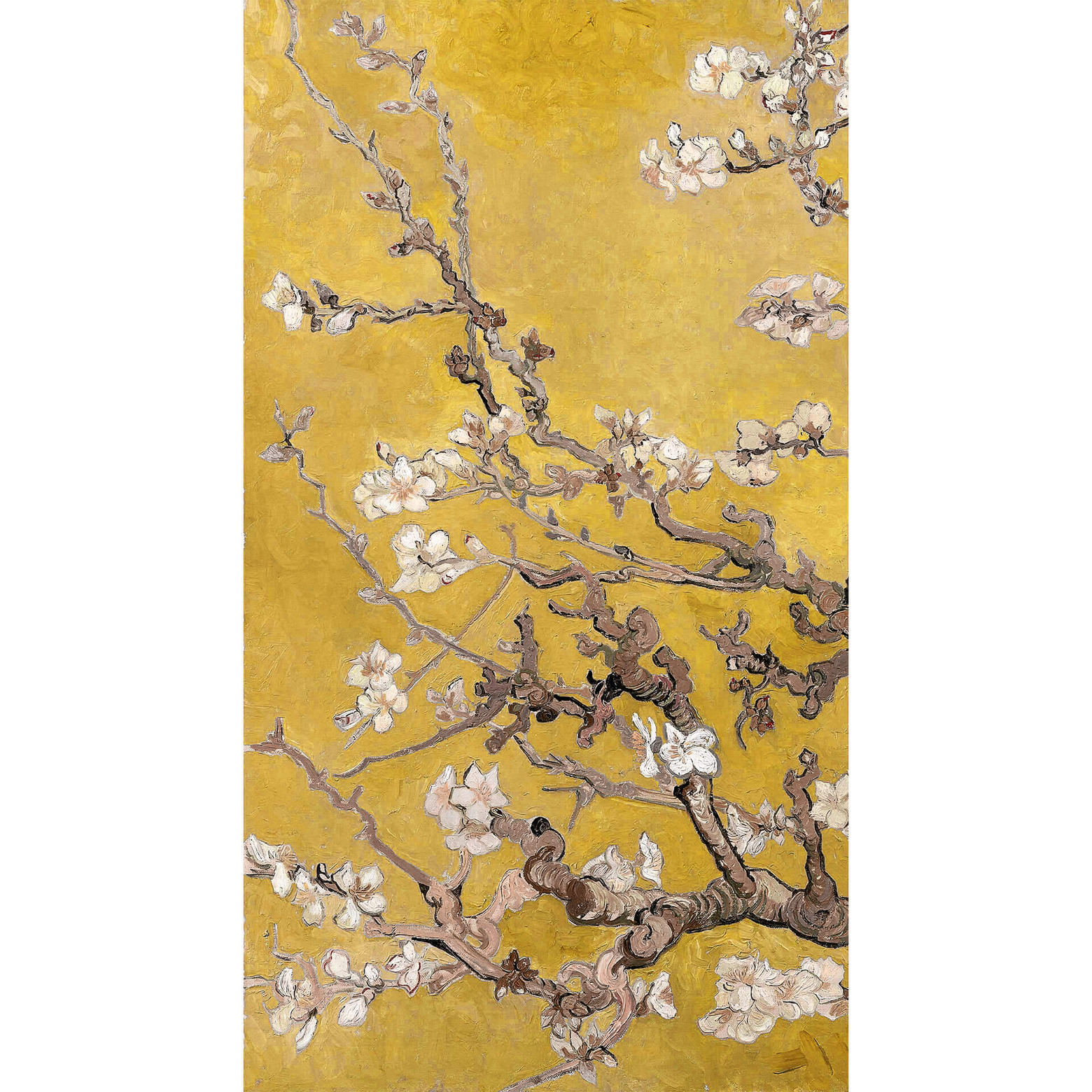 Papier peint photo van Gogh - Fleur d'amandier ocre | wall-art.fr
