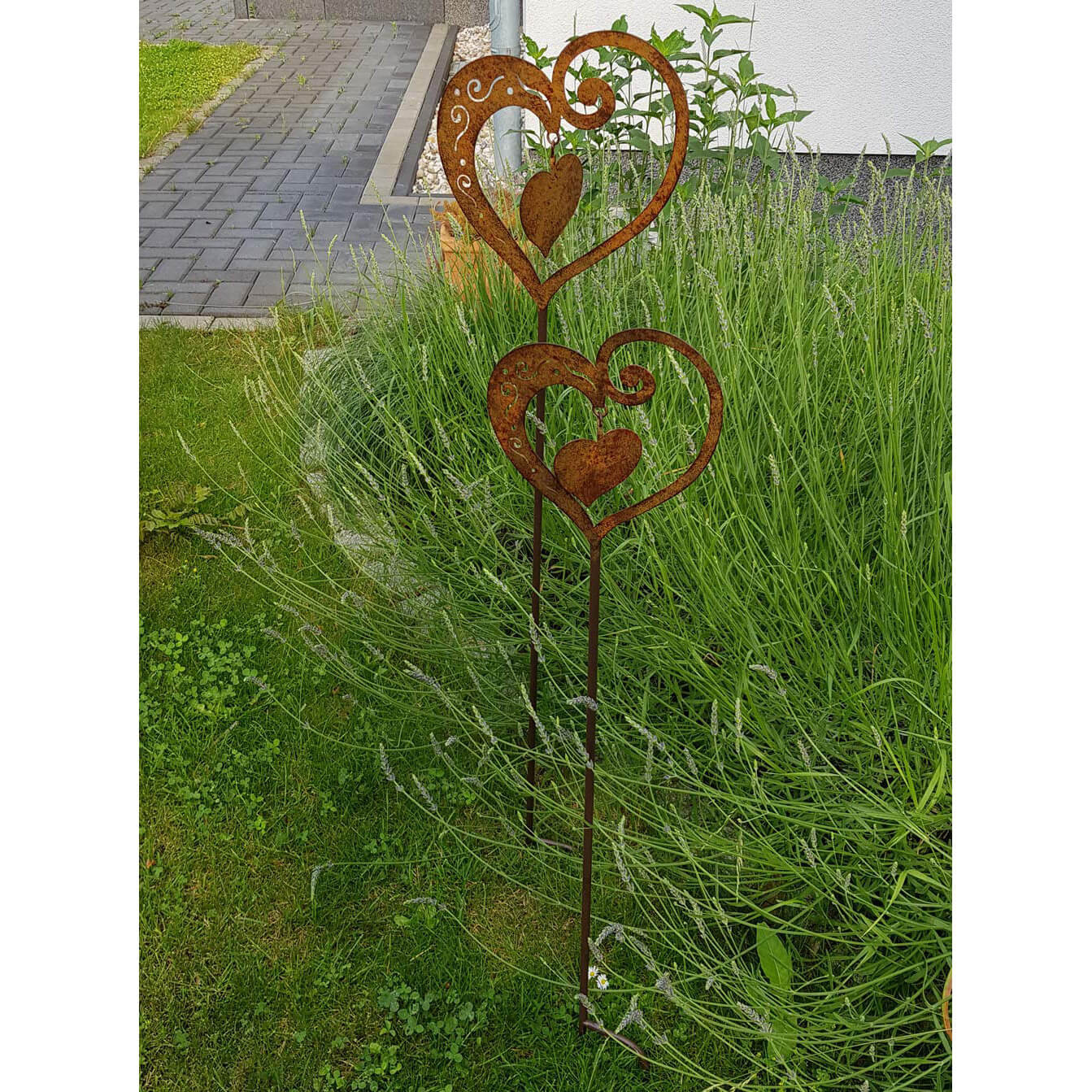 Gartenstecker Metall Edelrost - 2-teilig | wall-art.de