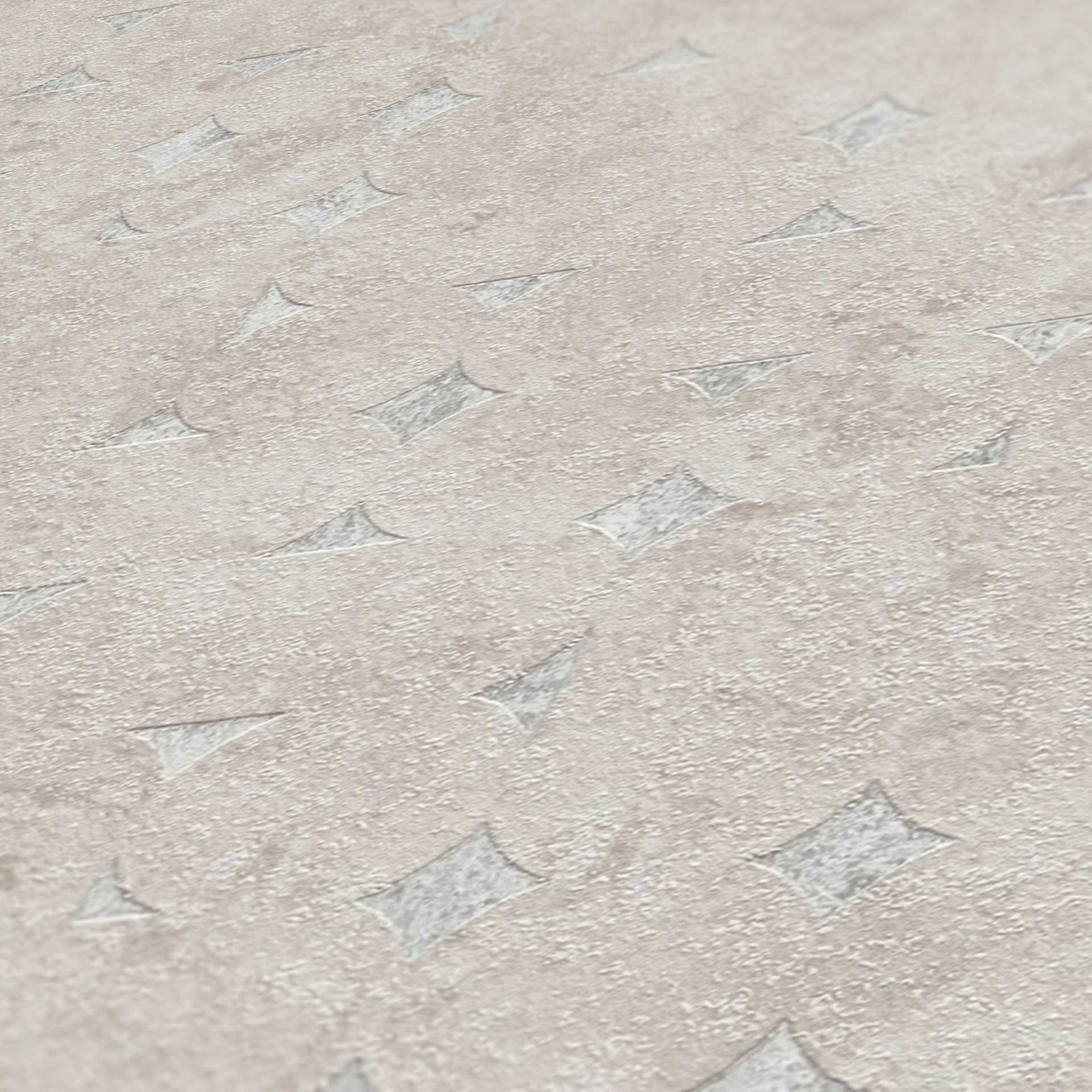 Carta da parati con motivo geometrico in crema - carta da parati in ...