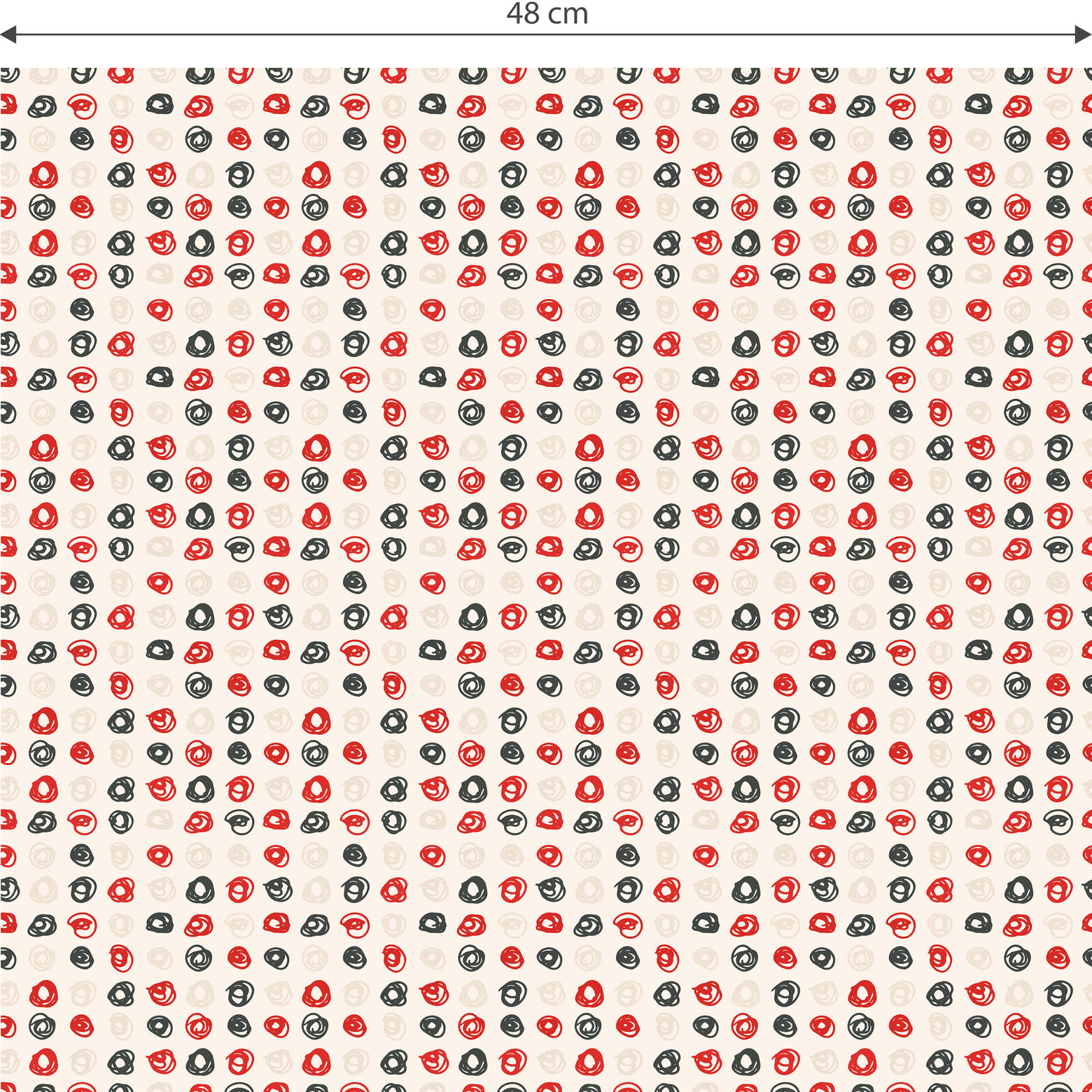 Mustertapete - grafische Kringel, in vielen Farben erhältlich | wall-art.de