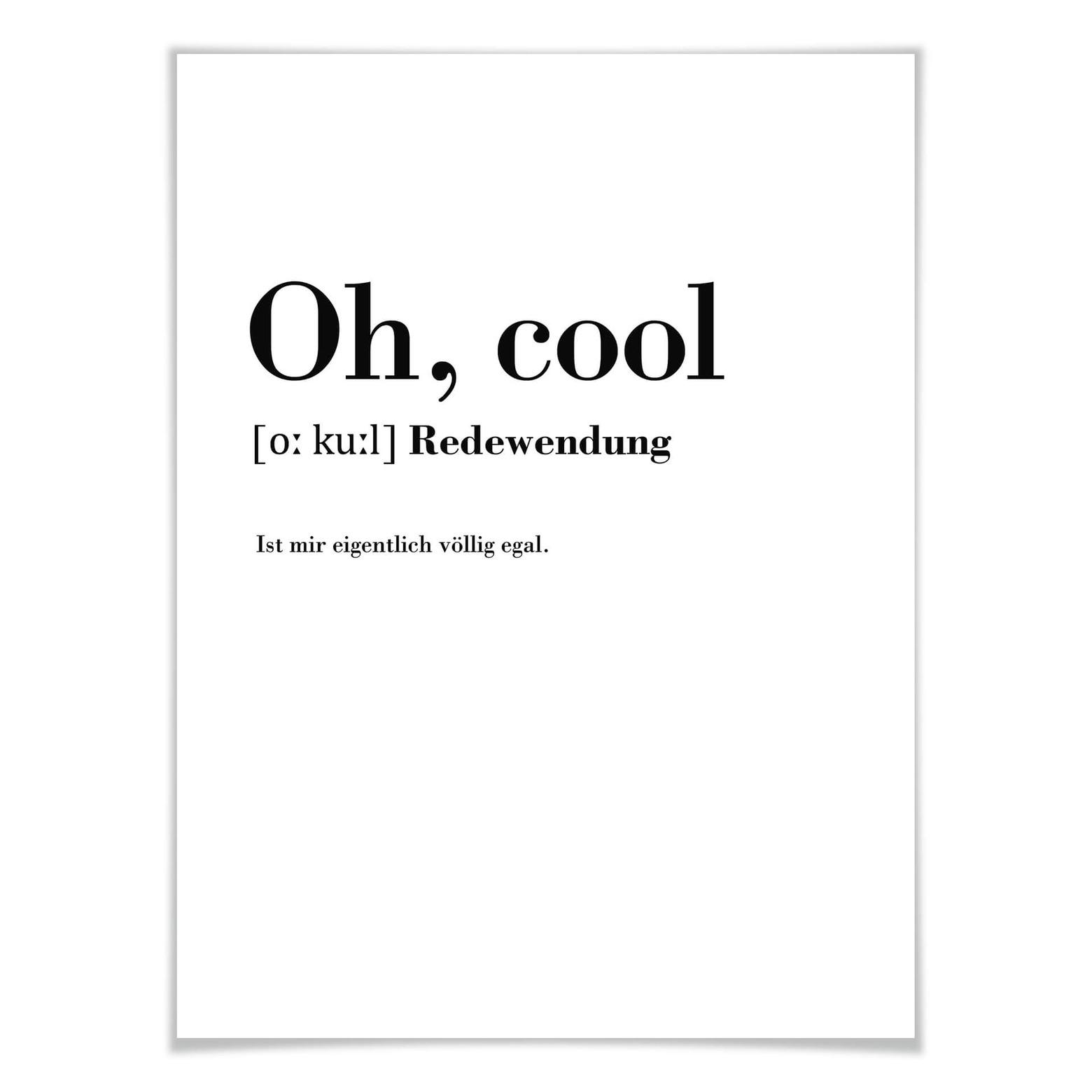 Poster Grammatik - Oh, cool | wall-art.de
