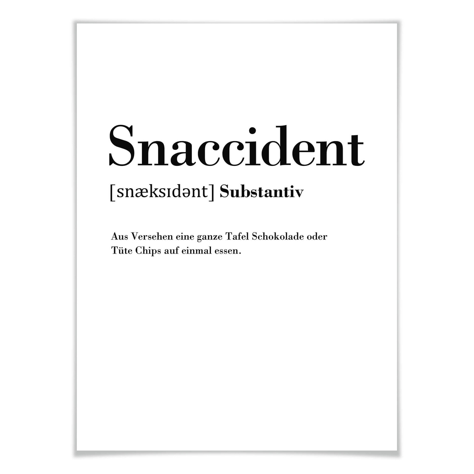 Poster Grammatik - Snaccident | wall-art.de