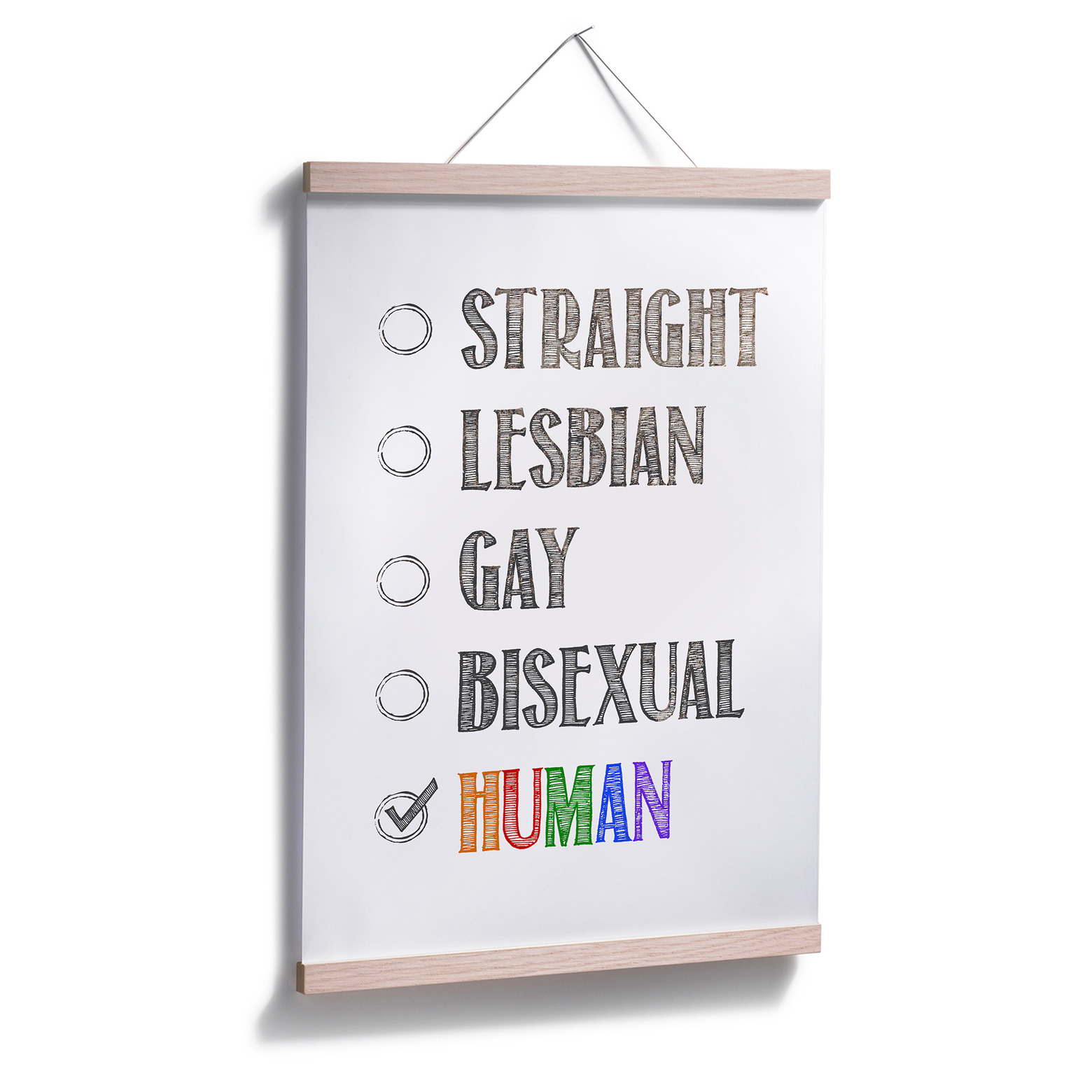 Poster - Be human | wall-art.fr