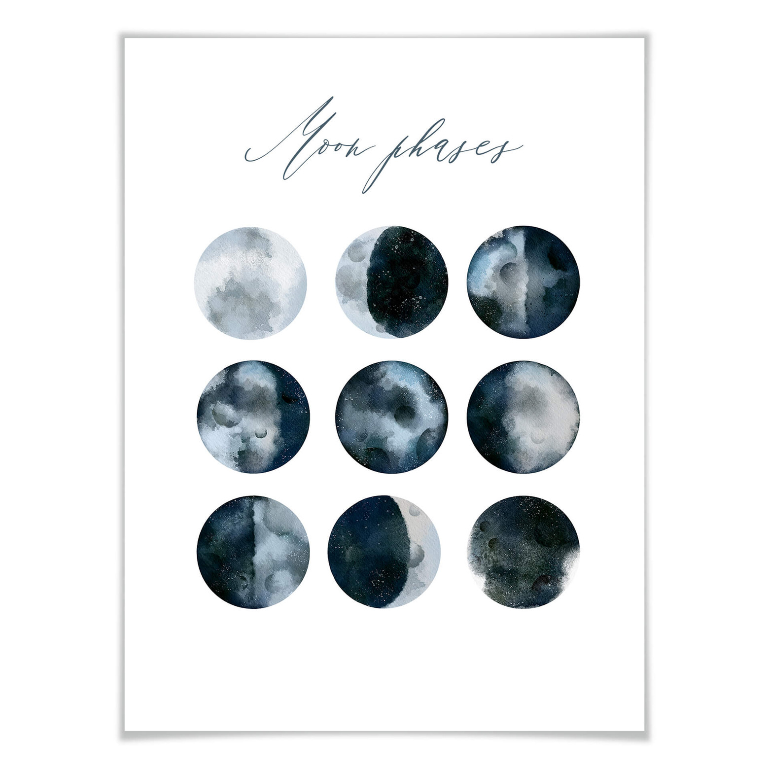 Poster Moon Phases | wall-art.nl