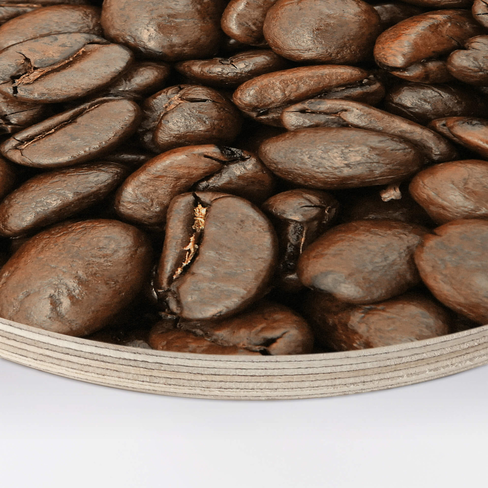 Wall Circle Wood Coffee Beans | wall-art.com