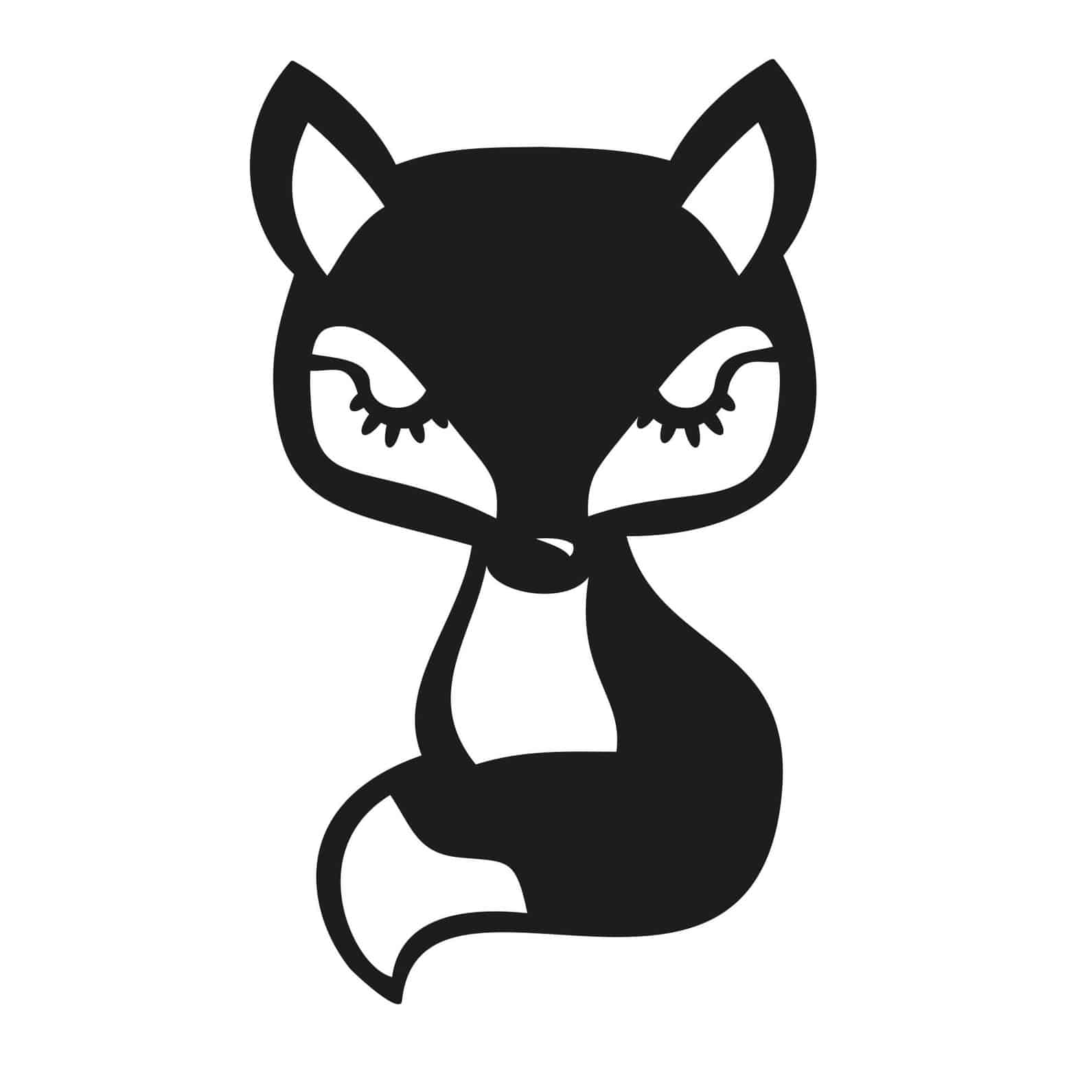 Muursticker Vosje | wall-art.nl