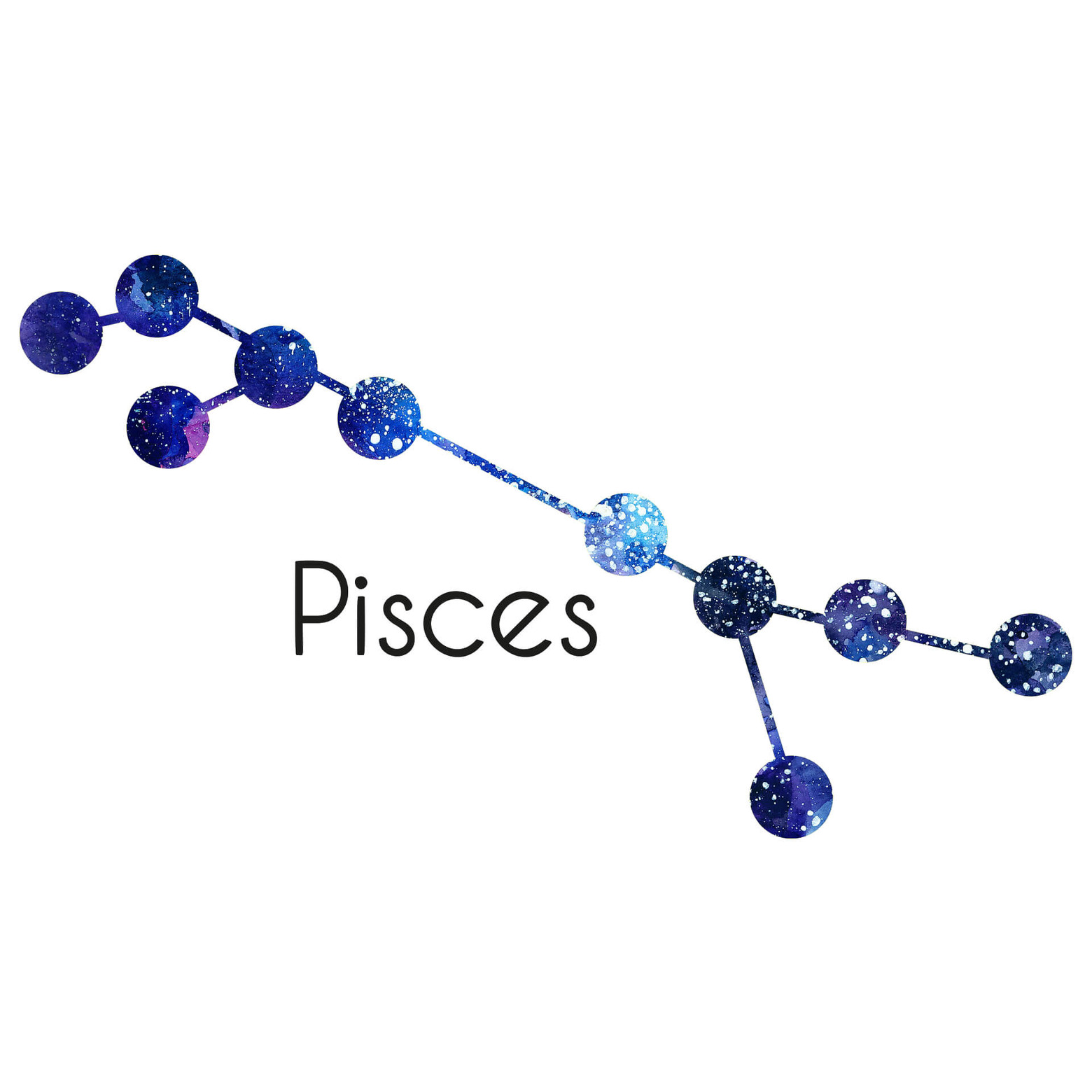 Wandtattoo Sternbild Pisces Fische | wall-art.de