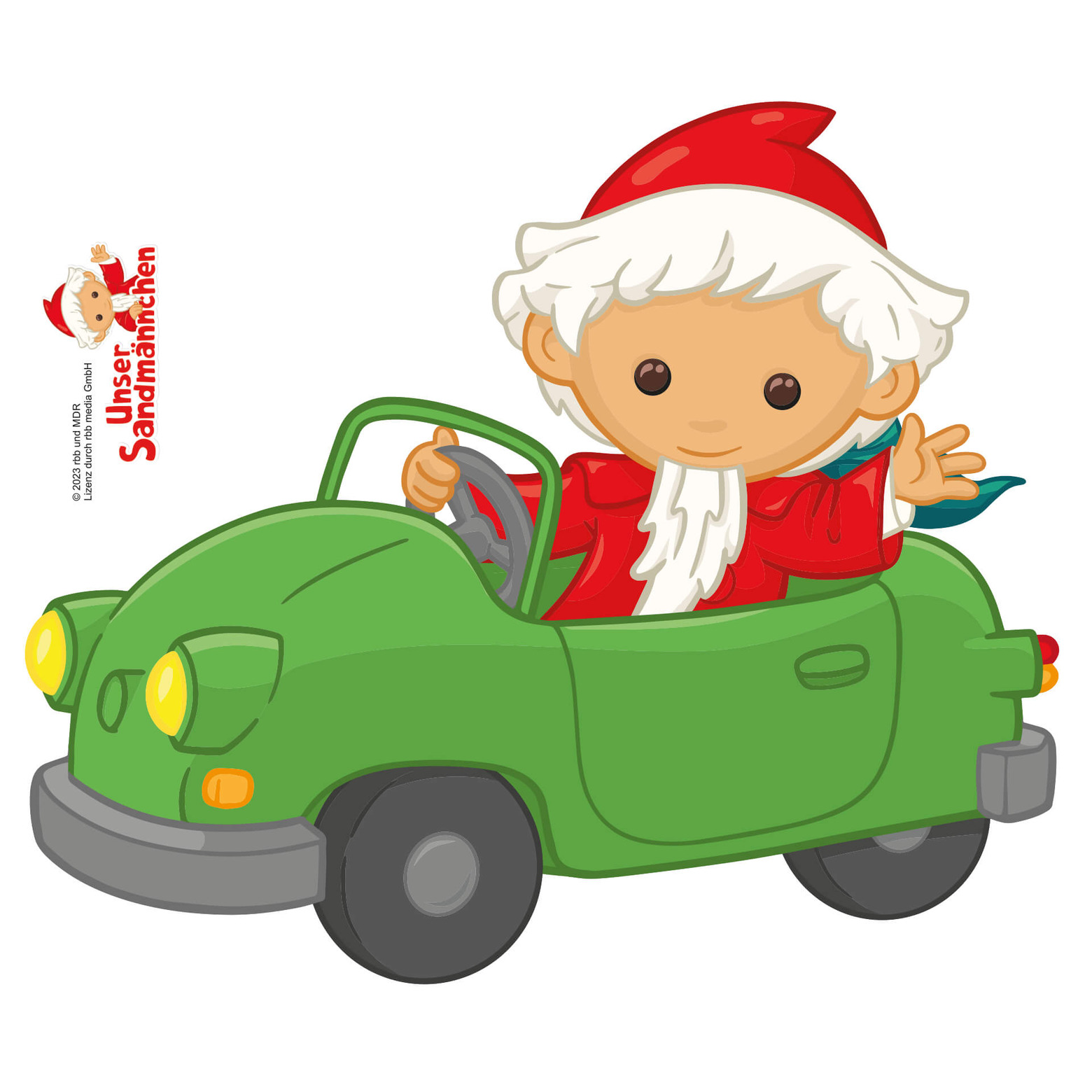 Wallsticker Sandman i en bil | wall-art.dk