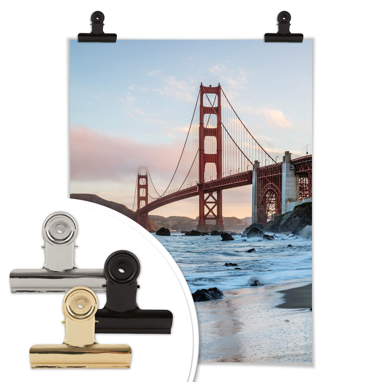 Poster Colombo - Golden Gate Bridge | wall-art.de