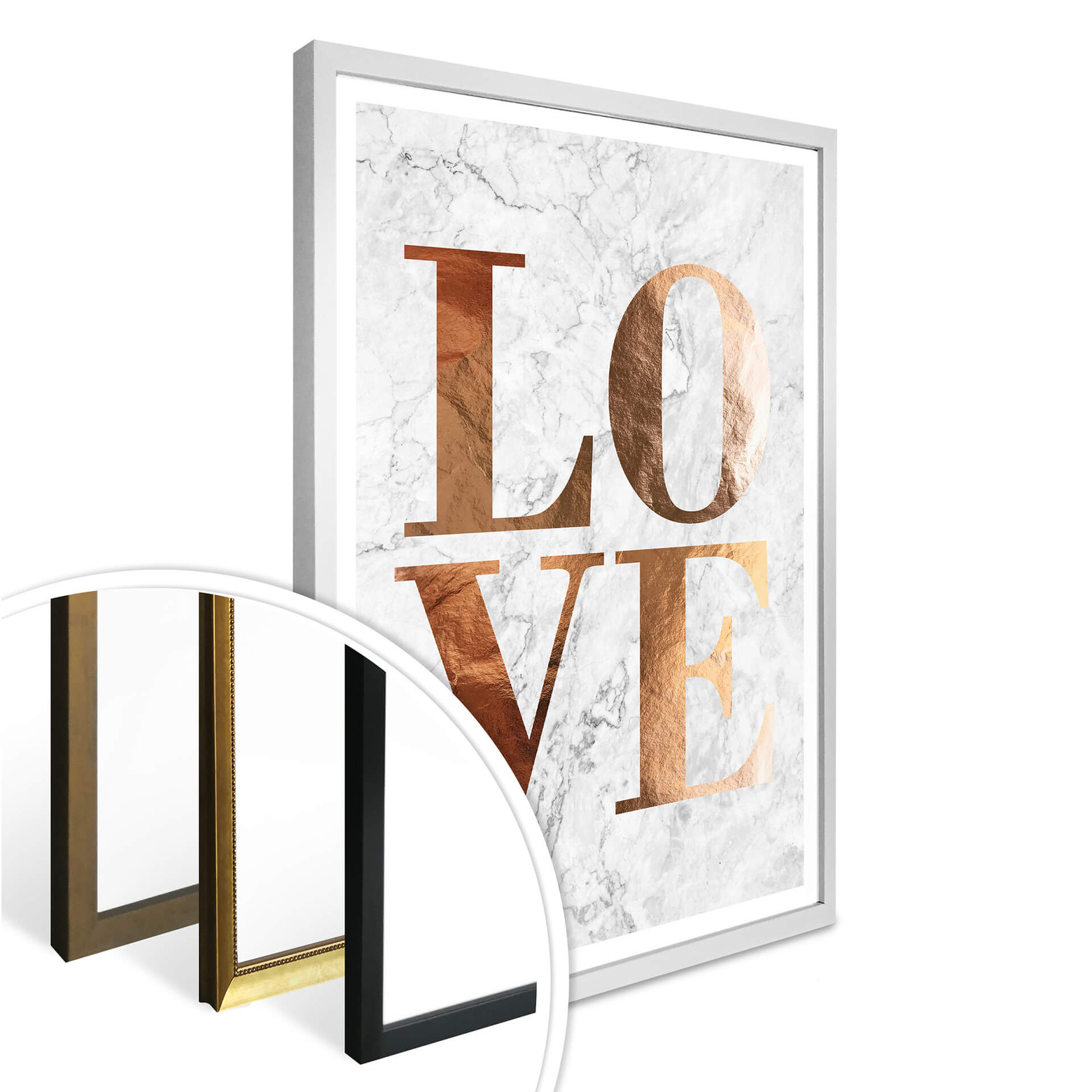 Poster Copper - Love 01 | wall-art.com