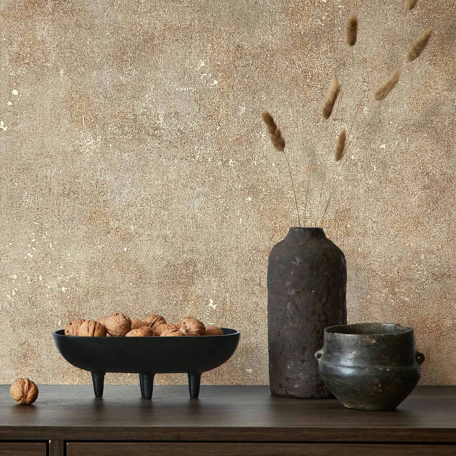 vliesbehang beige plains voor woonkamer slaapkamer behang marburg ...