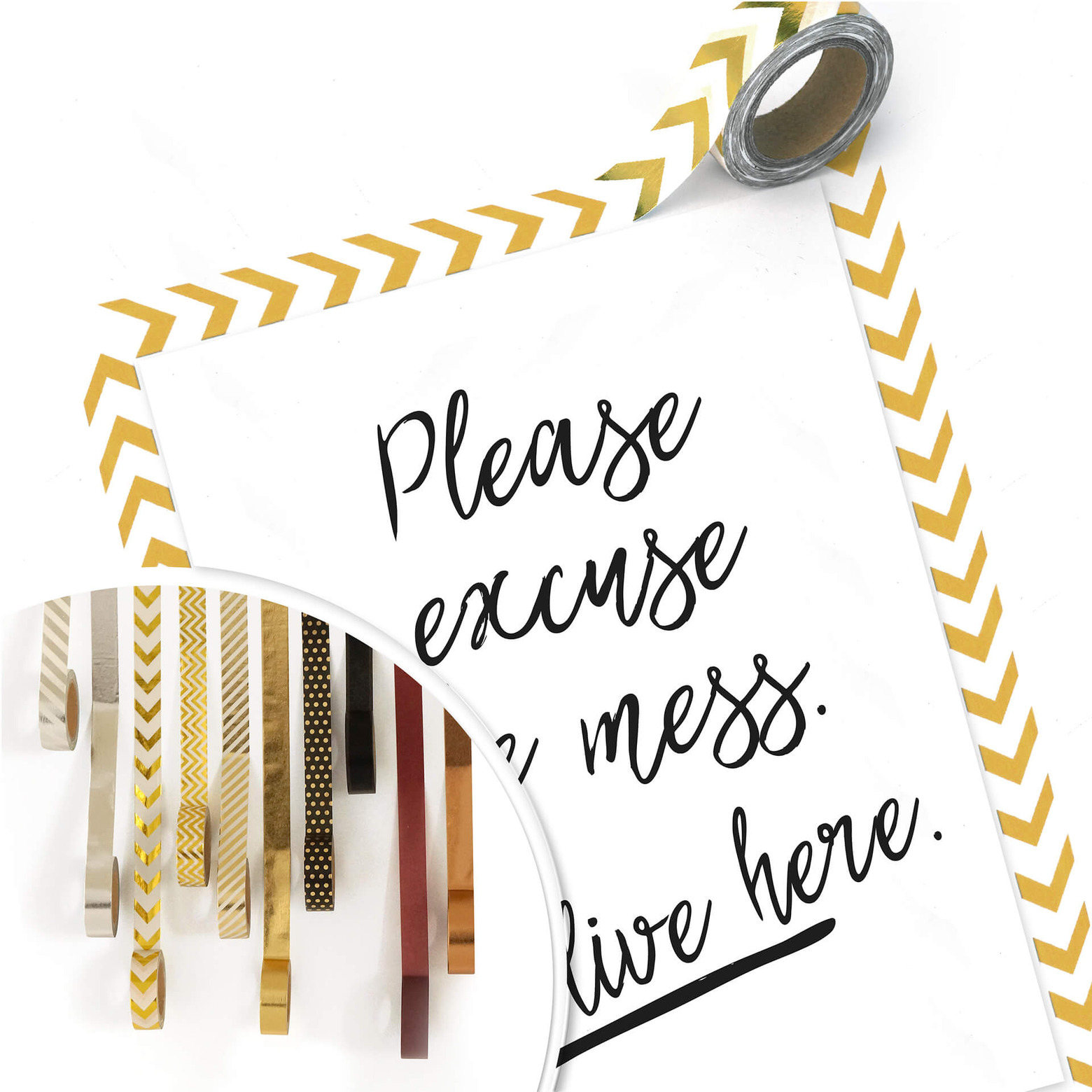 Poster Please excuse the mess | wall-art.de