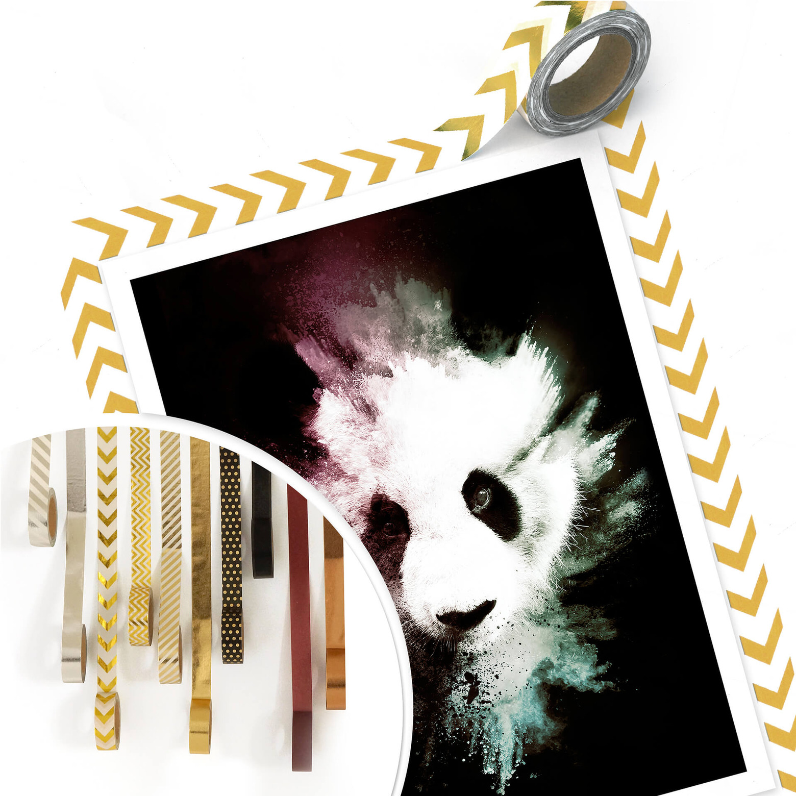 Poster - Wild Explosion: Panda | wall-art.fr