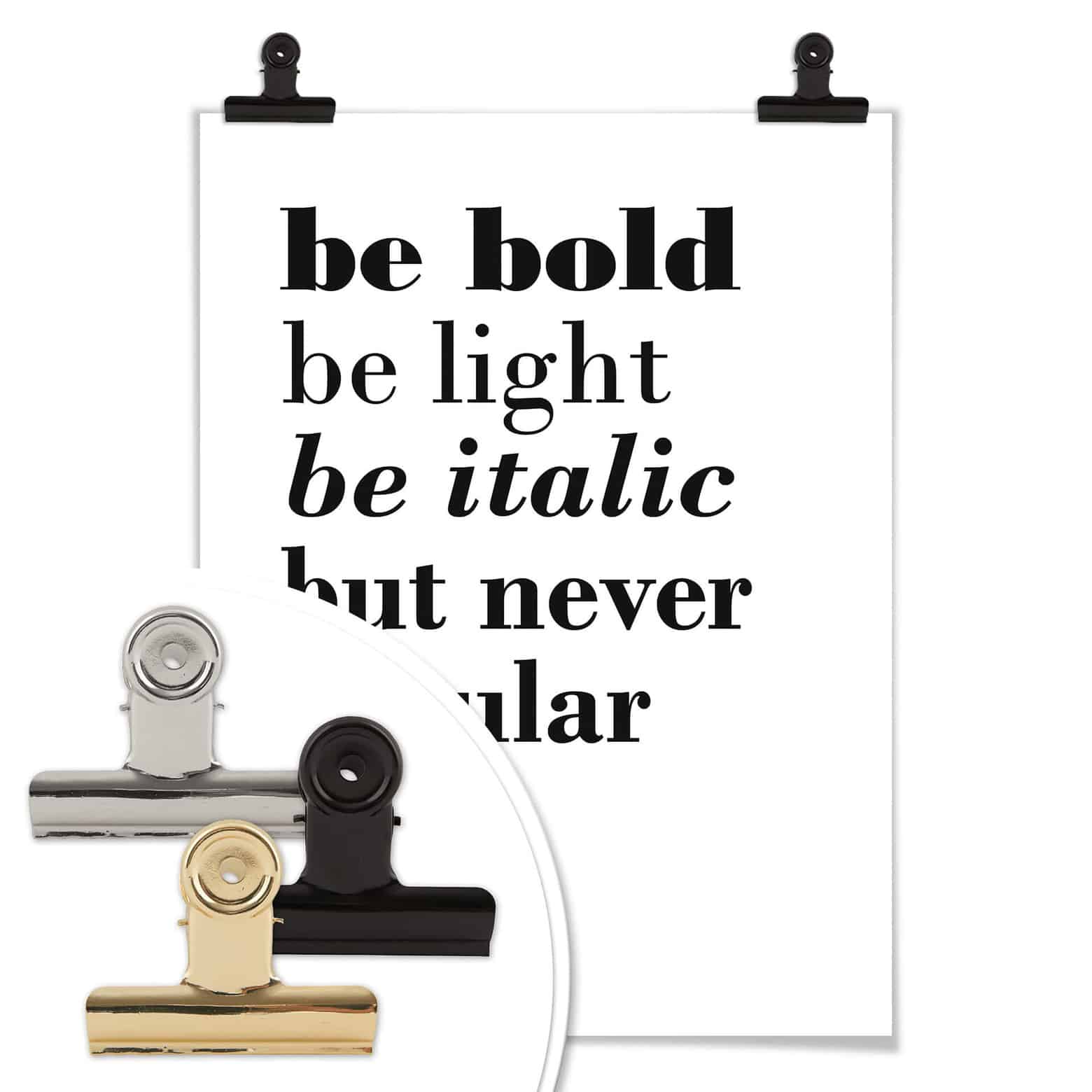 Poster - Be bold | wall-art.de