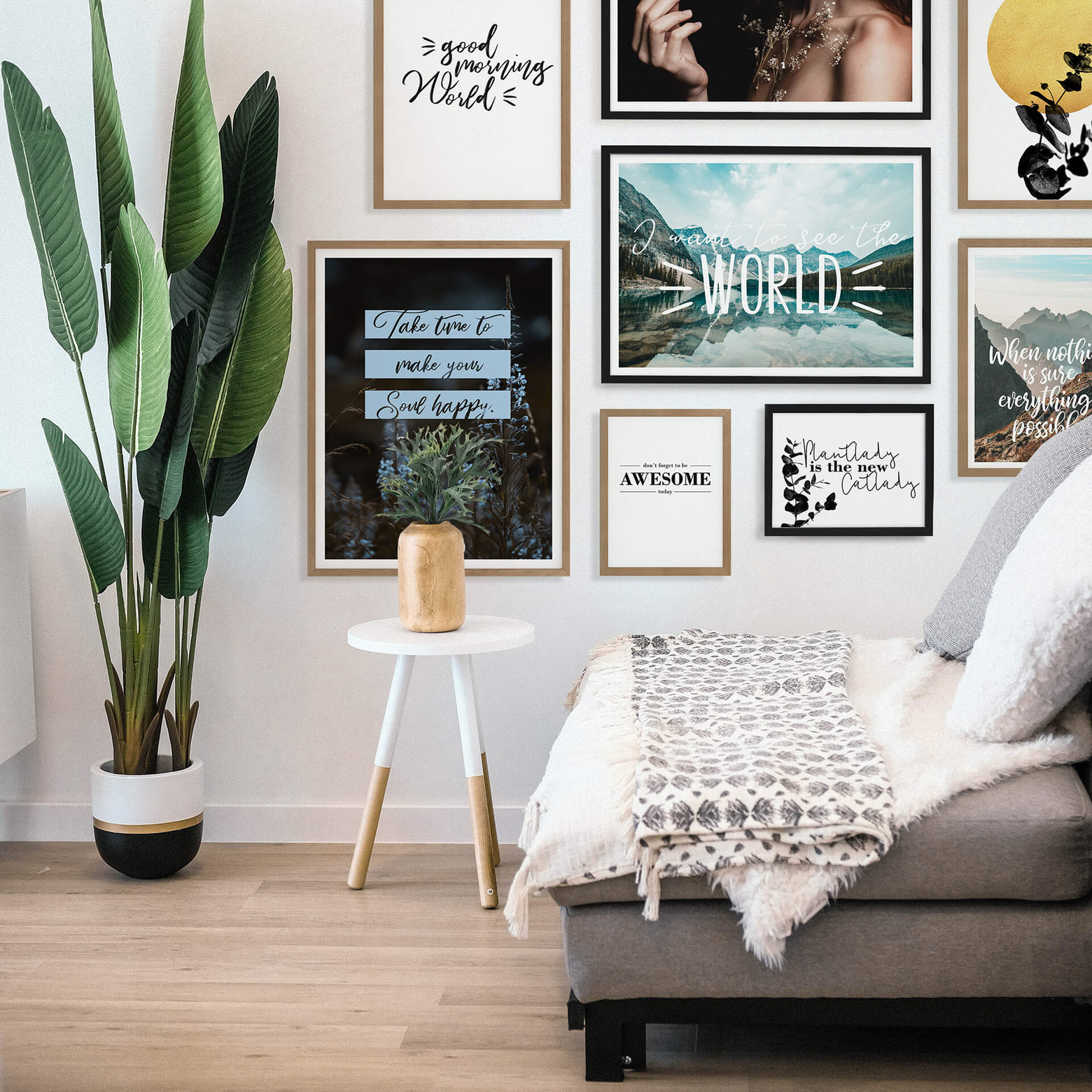 Poster Take time to make your soul happy | wall-art.de