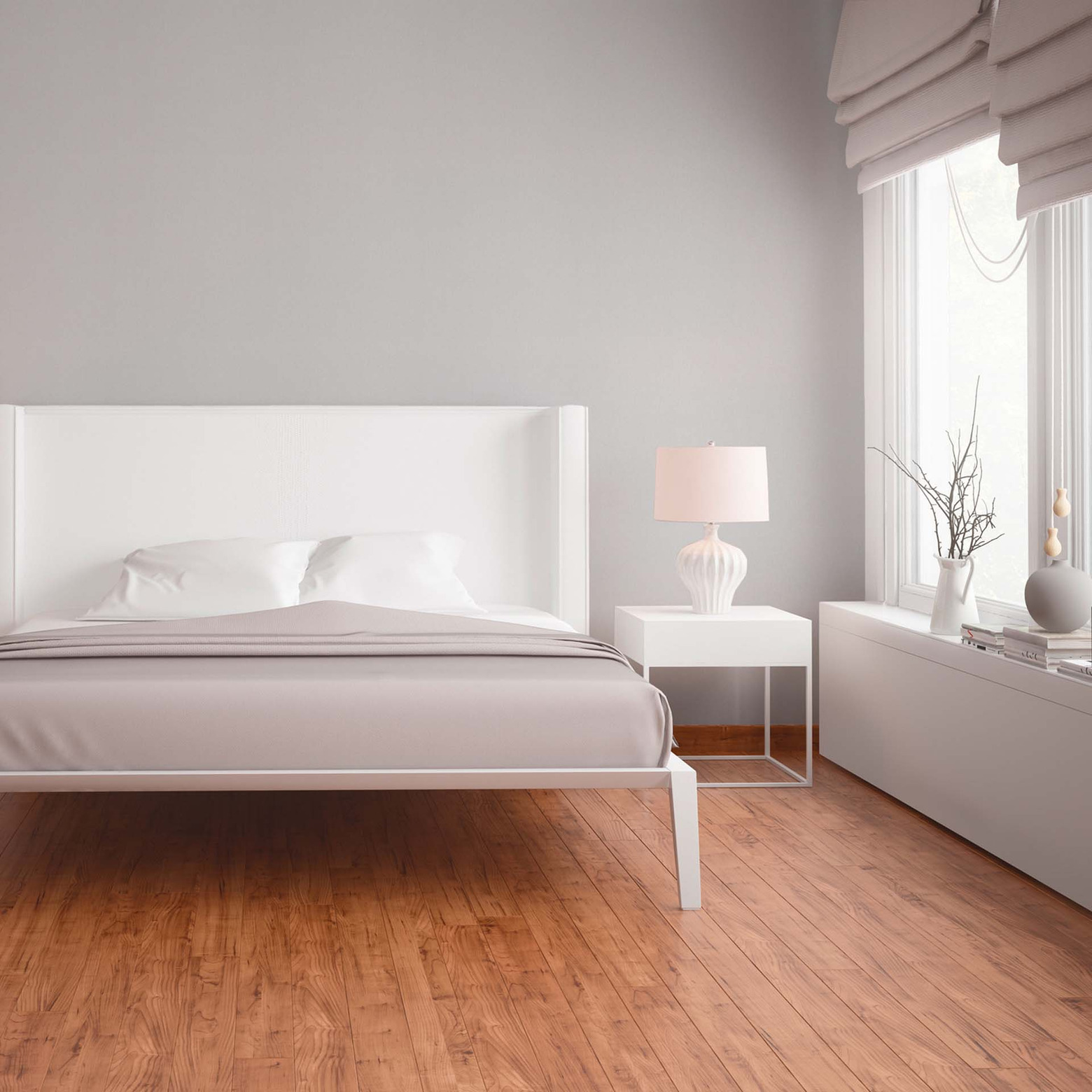 Gråt enhedstapet i mat non-woven tapet Hygge med lys struktur | wall-art.dk