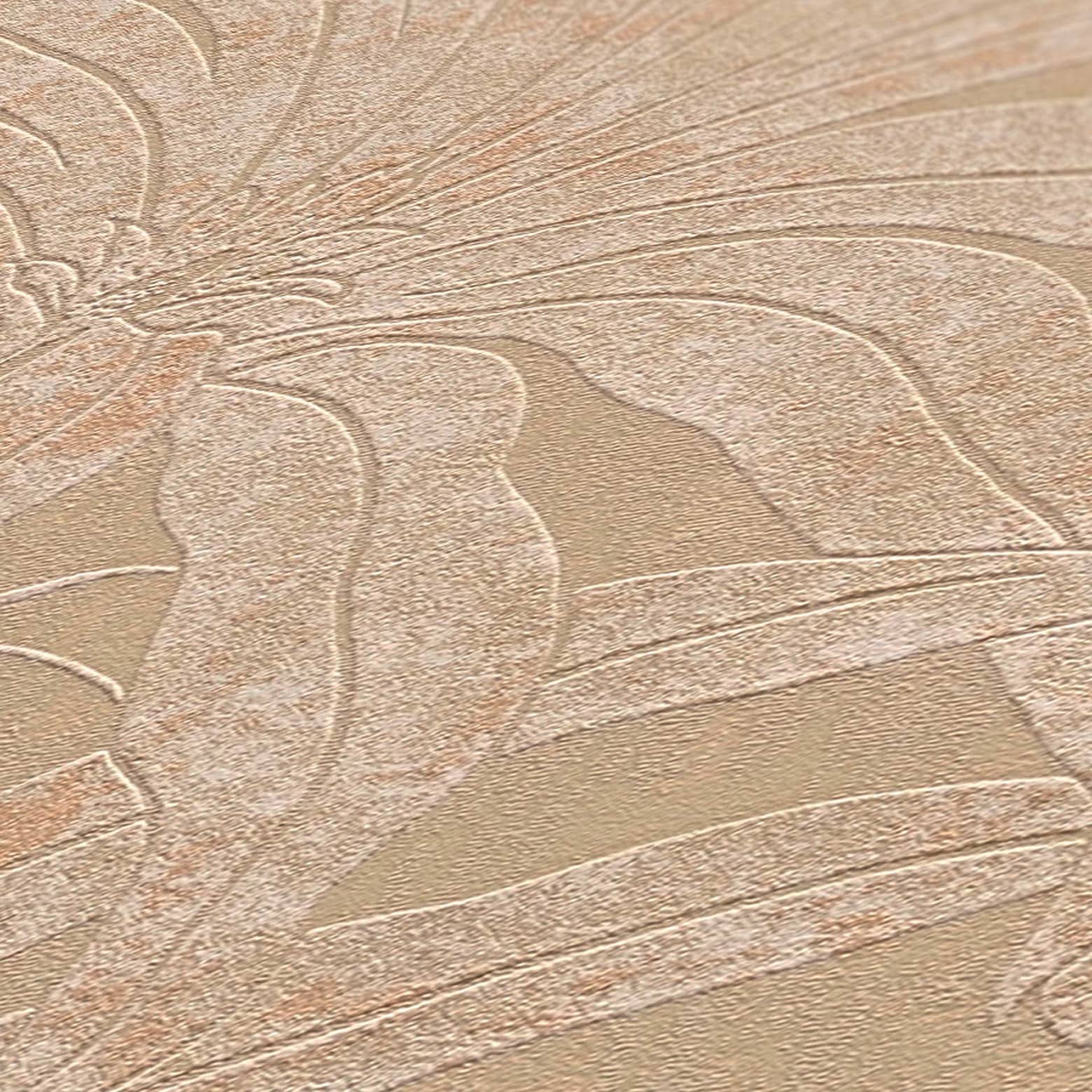 planten behang licht glanzend grijs goud - patroon behang met jungle ...