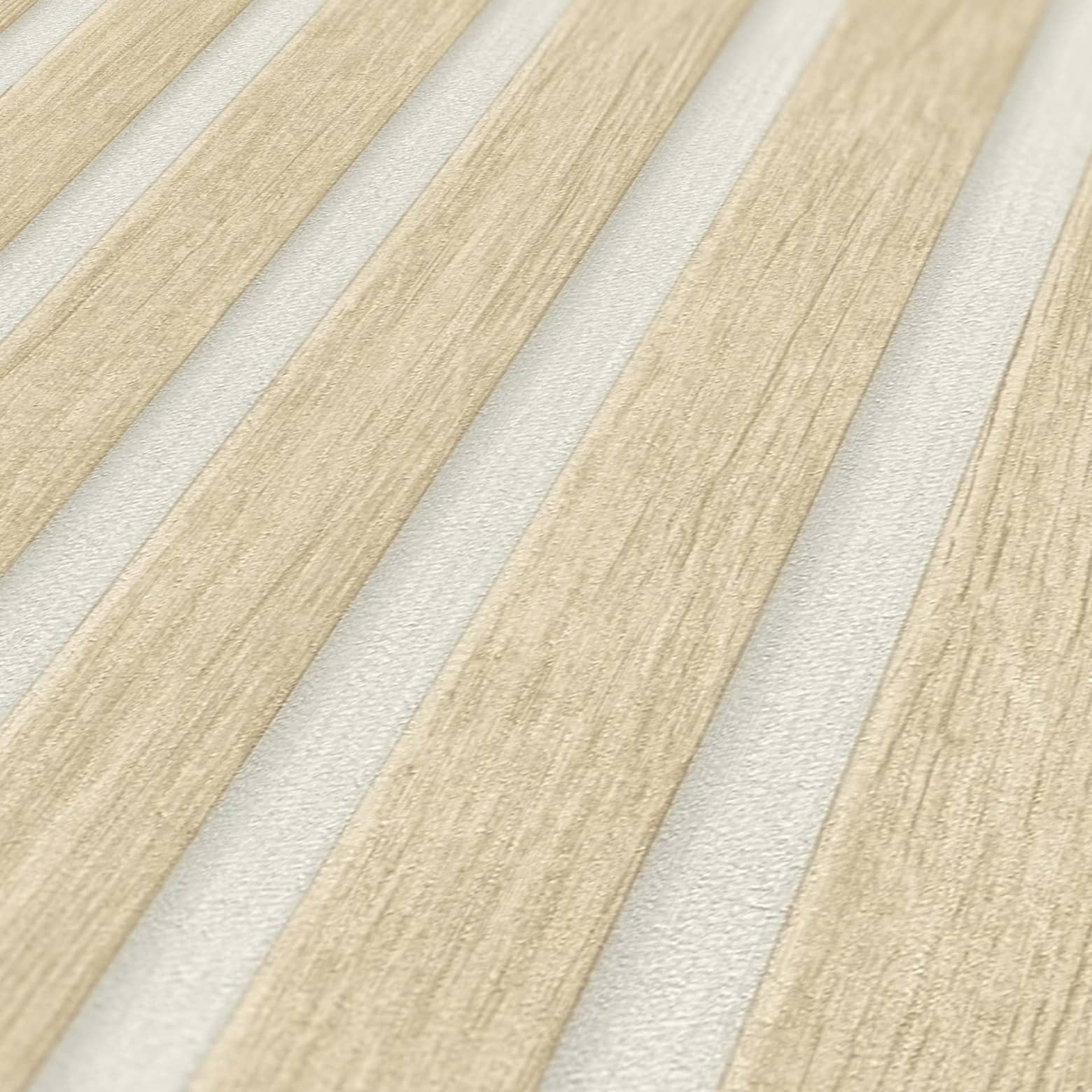 Lamellenlook Behang, Houten Panelen Look Vliesbehang van A.S. Création ...