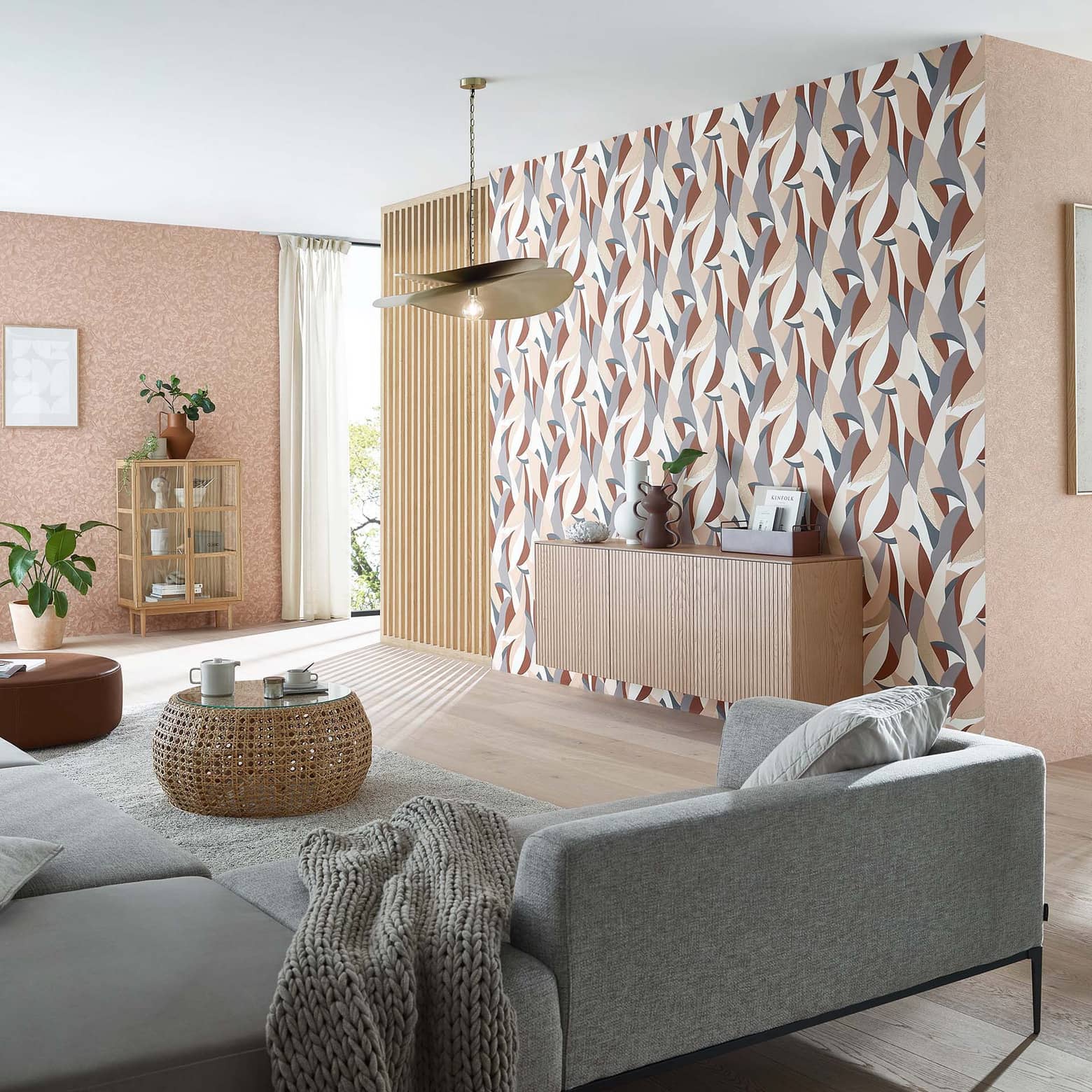 ELLE decoration 3 non-woven wallpaper beige | wall-art.com