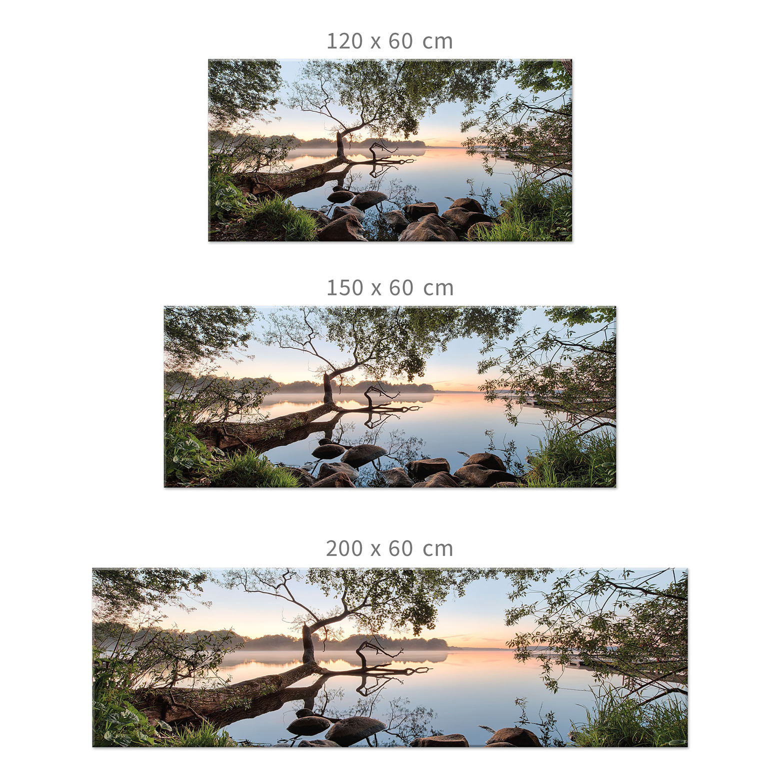 Küchenrückwand Blick auf den See - Seelandschaft - Keller | wall-art.de