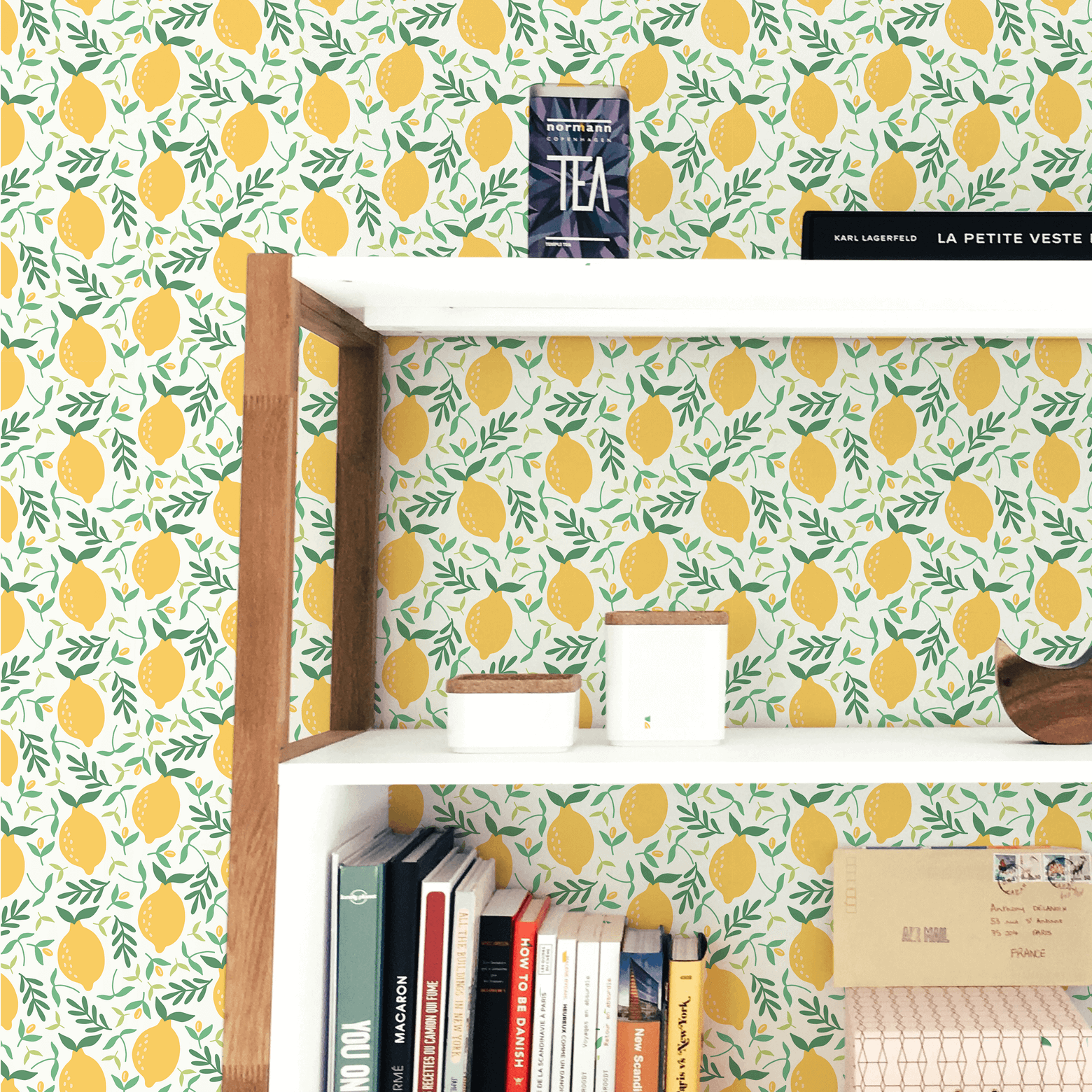 Papier peint à motifs - Citrons | wall-art.fr