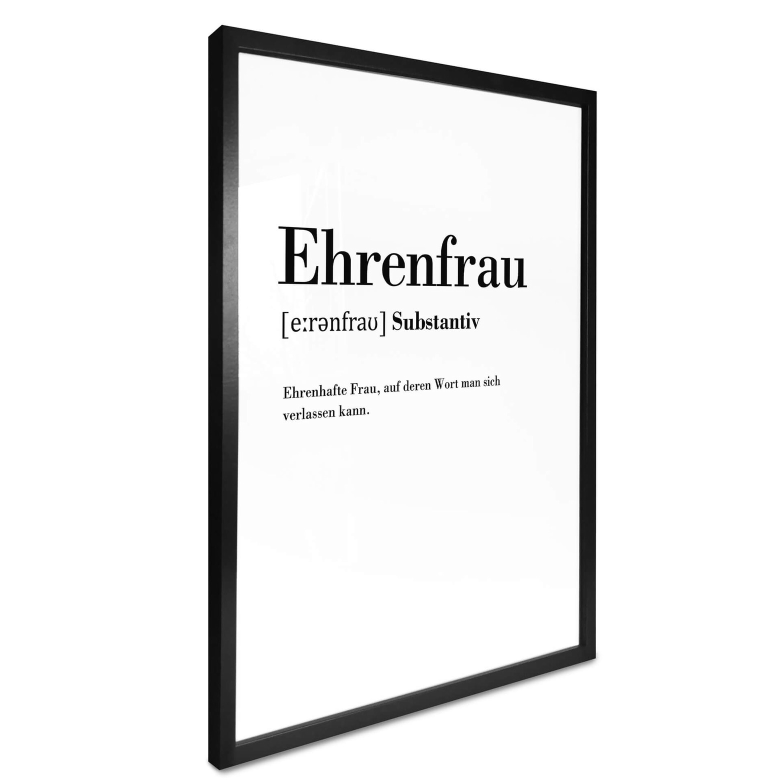 Poster Grammatik - Ehrenfrau | wall-art.de