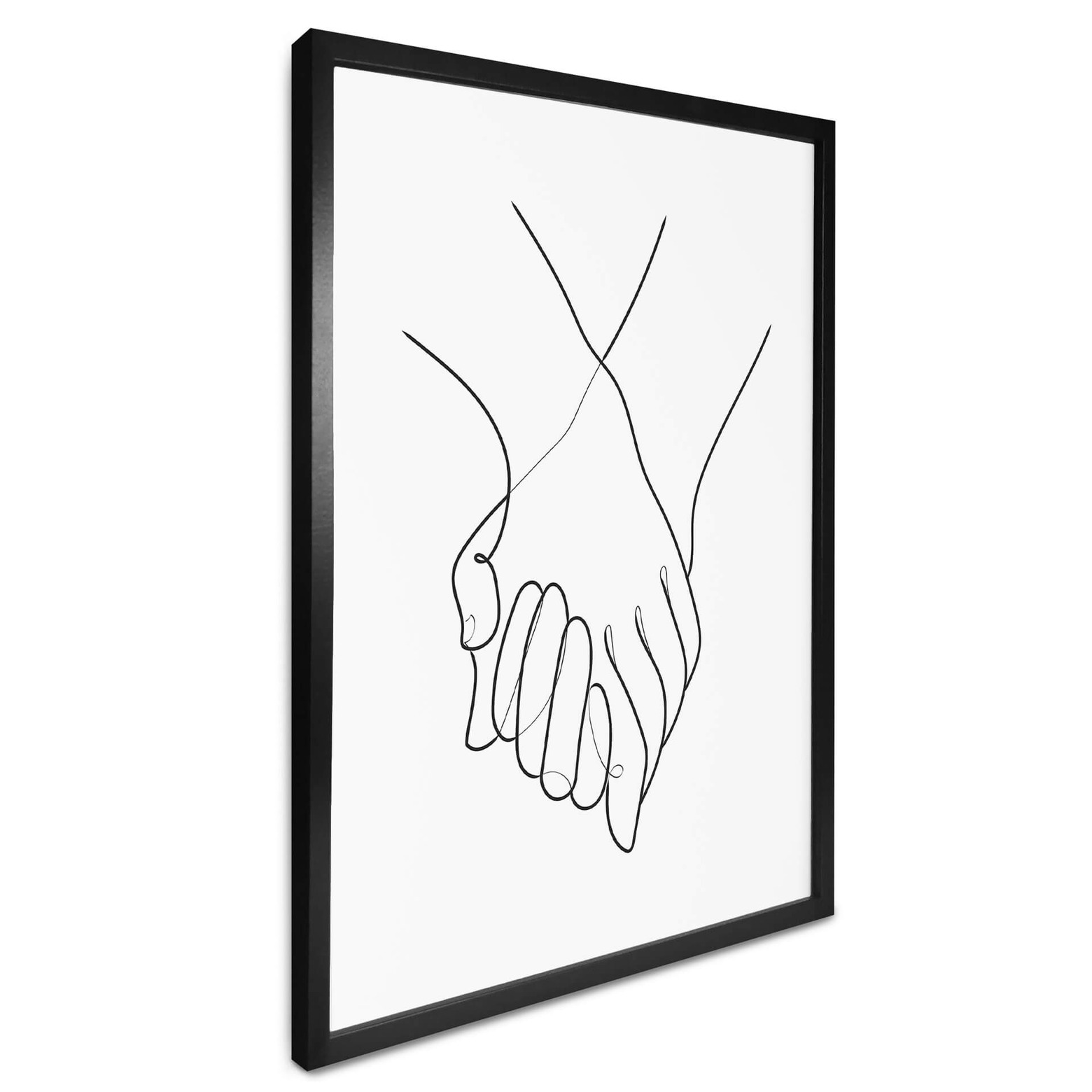 Poster 1X Studio - Line Art Hand in Hand | wall-art.de