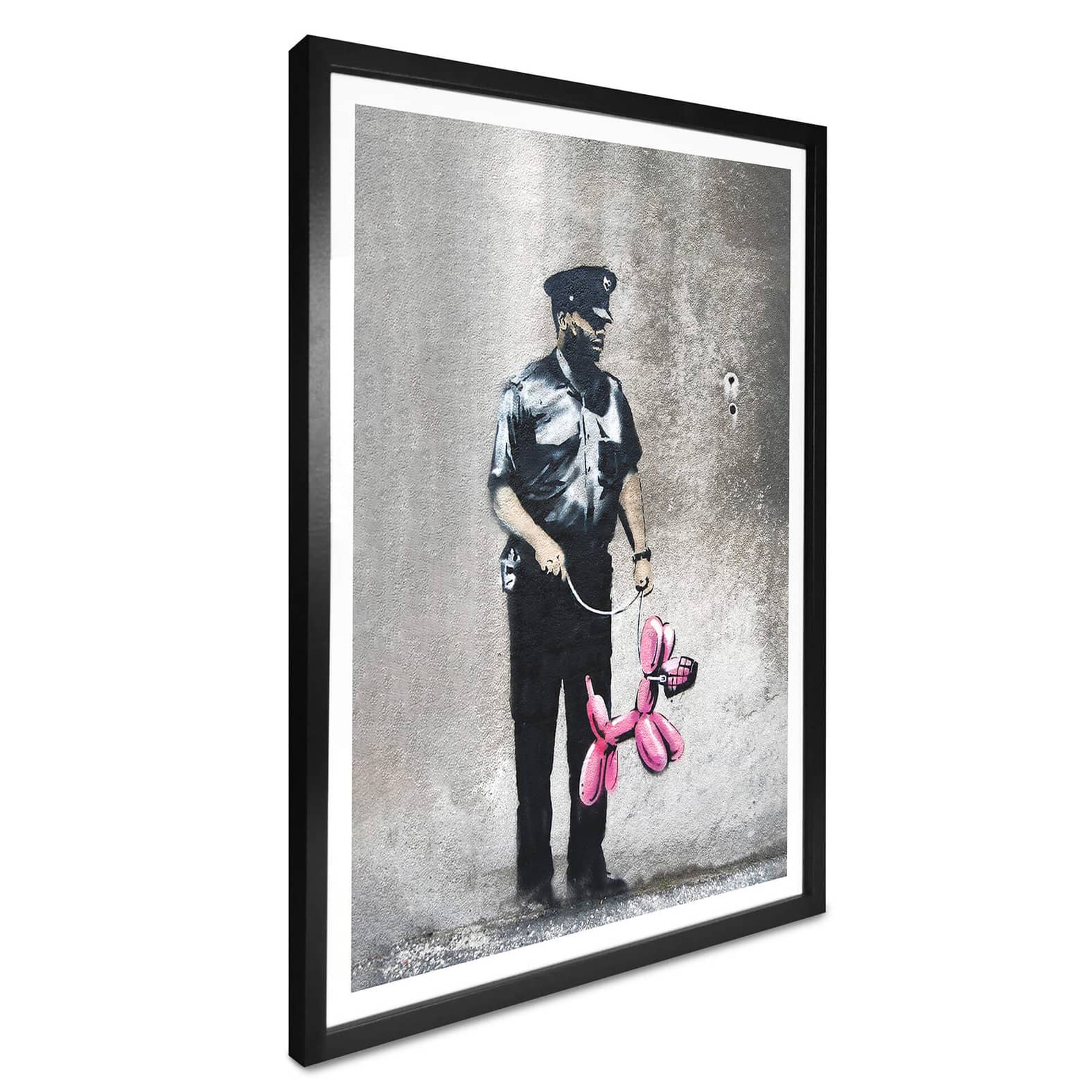 Poster Banksy - Police Guard Pink Balloon Dog | wall-art.de