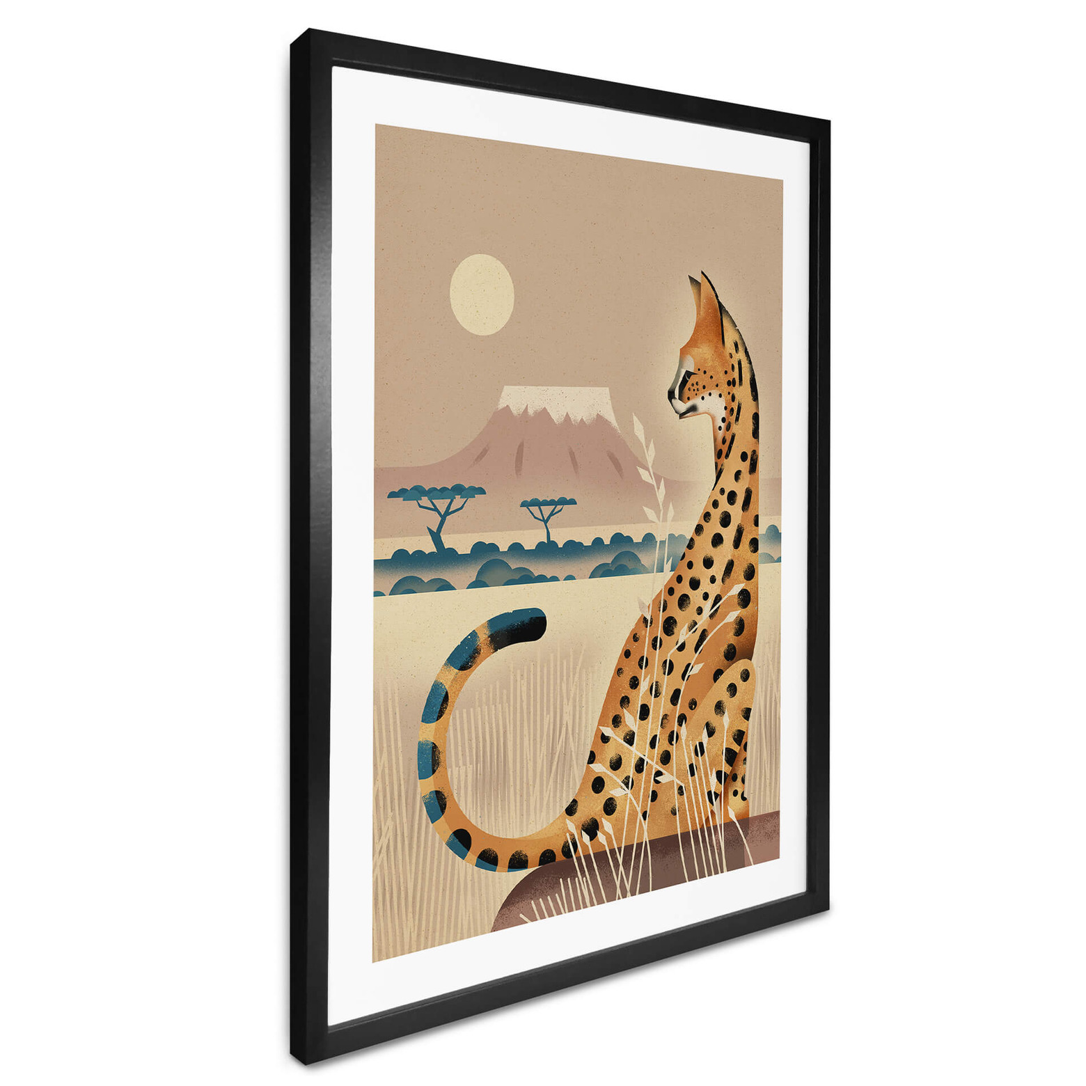 Poster Kinderposter Serval - Braun | wall-art.de