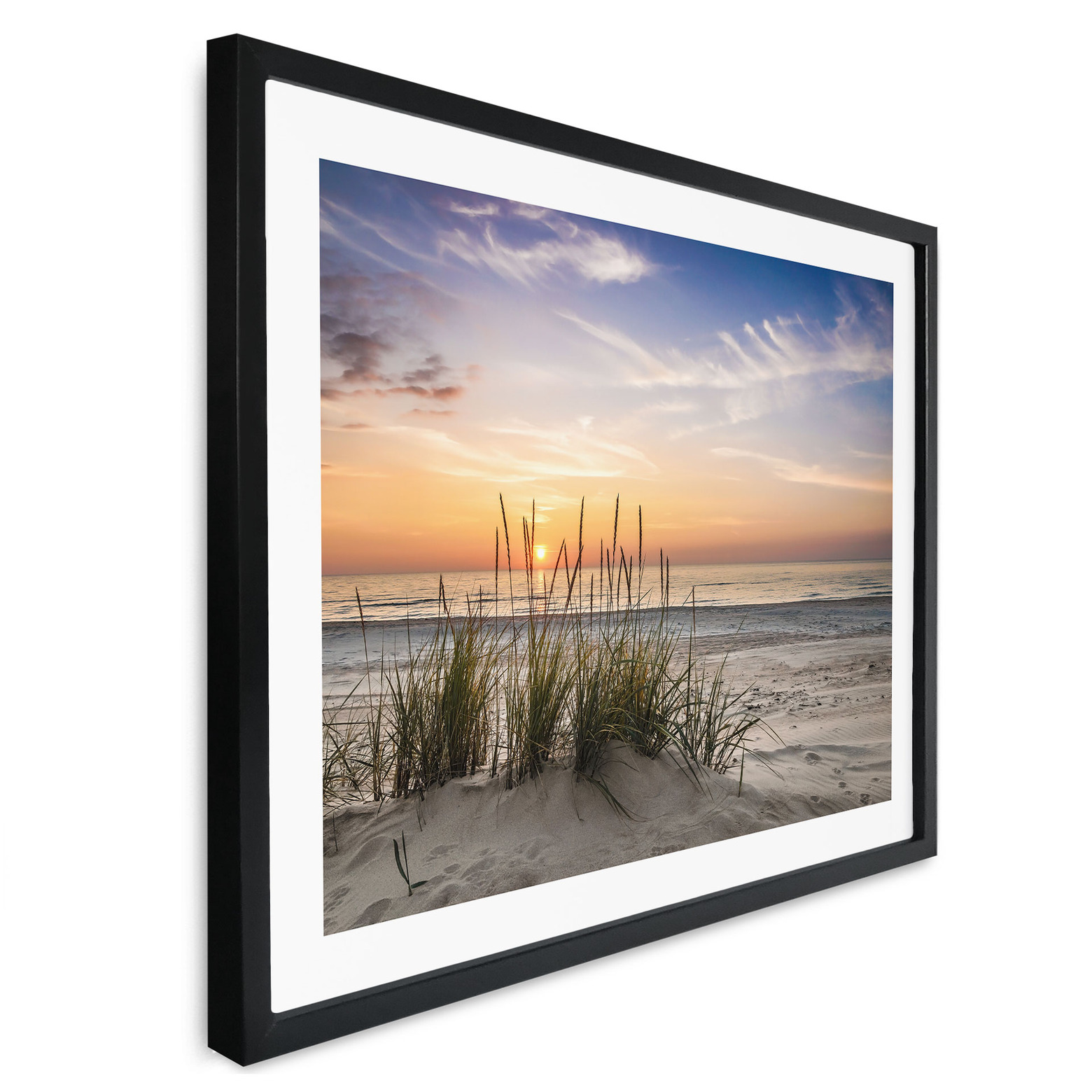 Plakat Klitter ved solnedgang | wall-art.dk