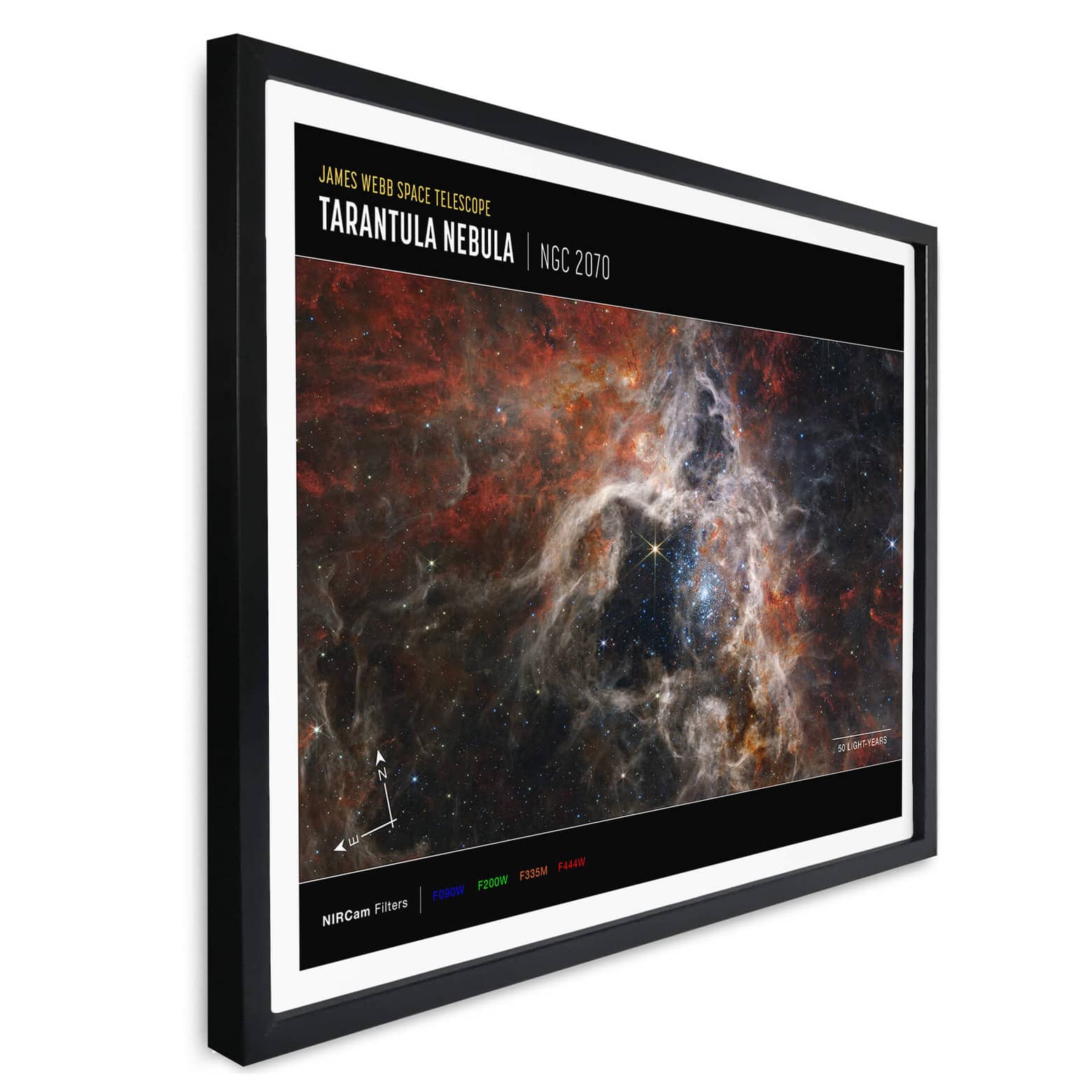 Poster James Webb Telescope - Tarantula Nebula Compass | wall-art.de
